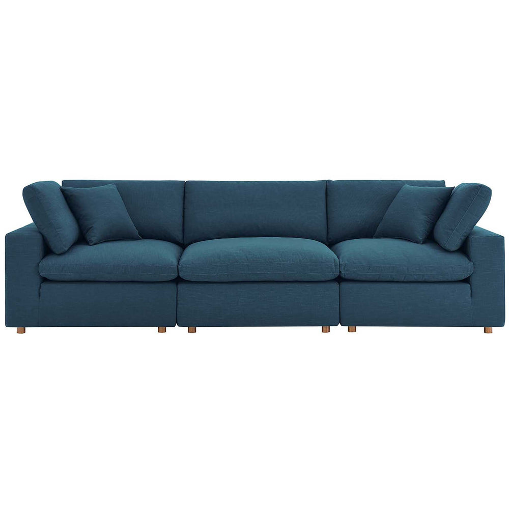 Carmen Down Filled Overstuffed Sofa Azure - Froy.com