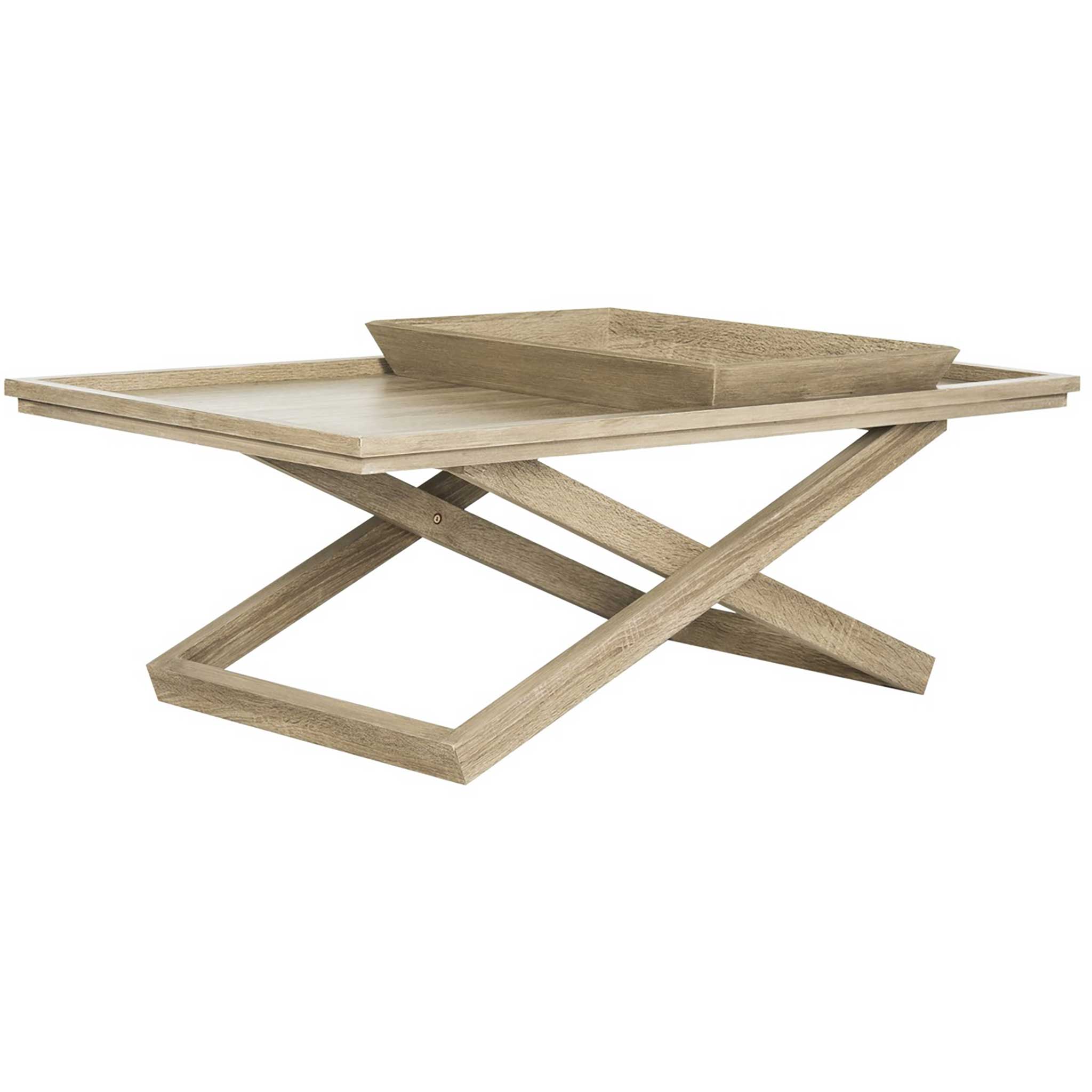 Arthur Cross Leg Coffee Table With Tray - Froy.com