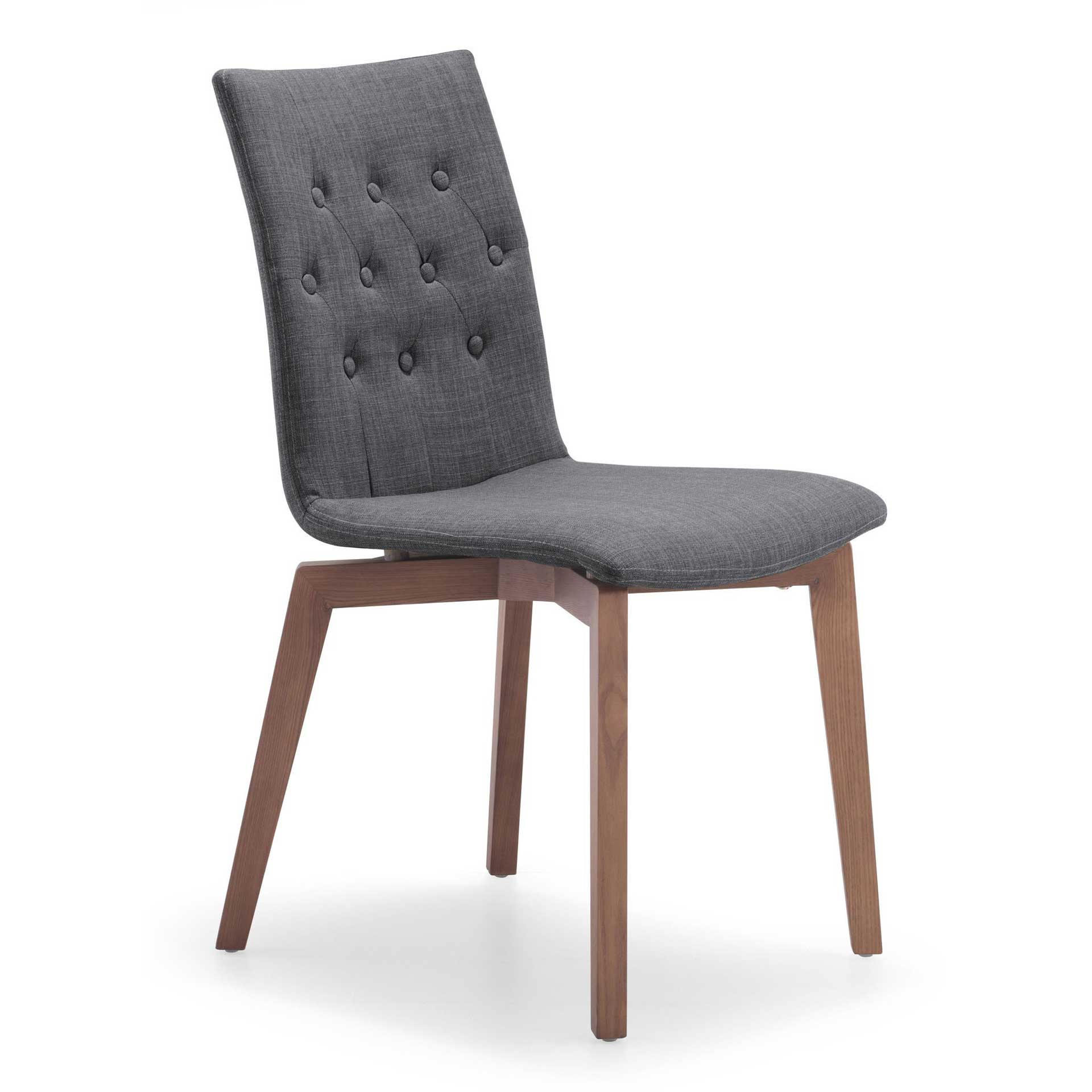 Omsk Chair Graphite Fabric (Set of 2) - Froy.com