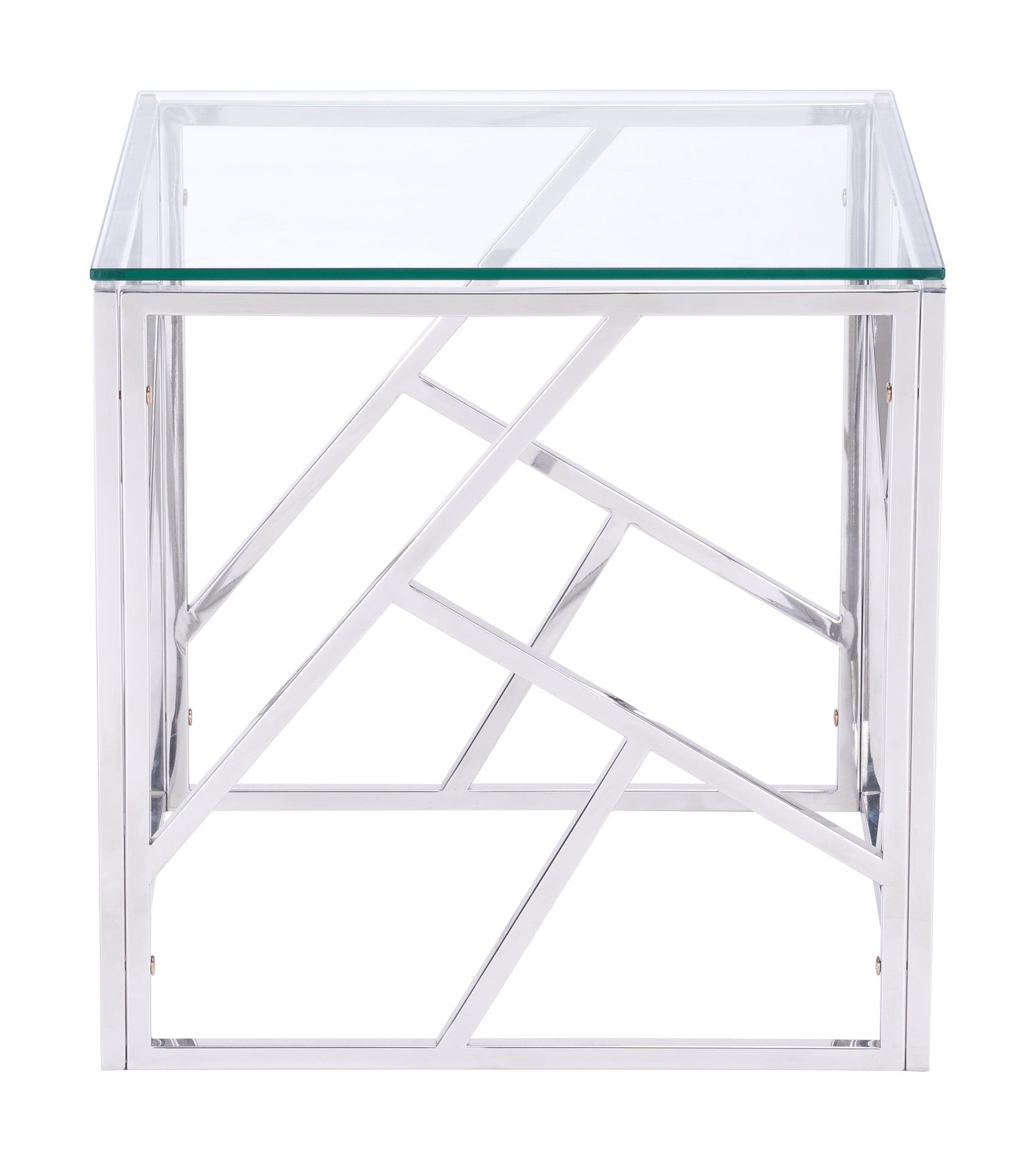 Candor Side Table Polished Stainless Steel - Froy.com