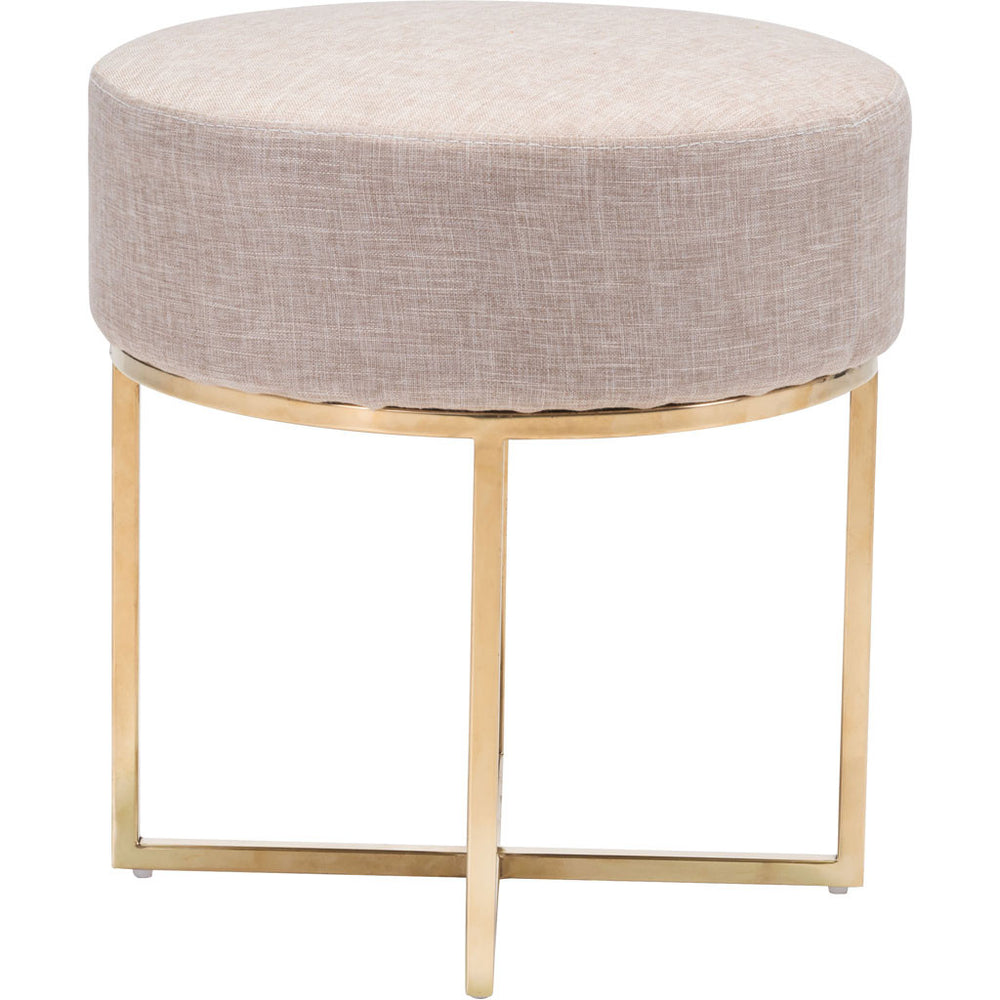 Ben Stool Beige & Gold - Froy.com