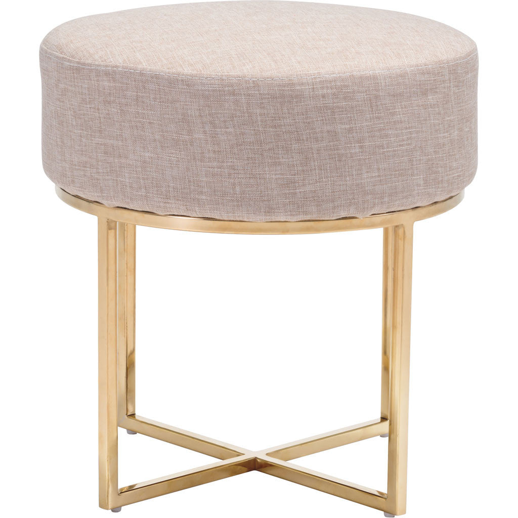 Ben Stool Beige & Gold - Froy.com