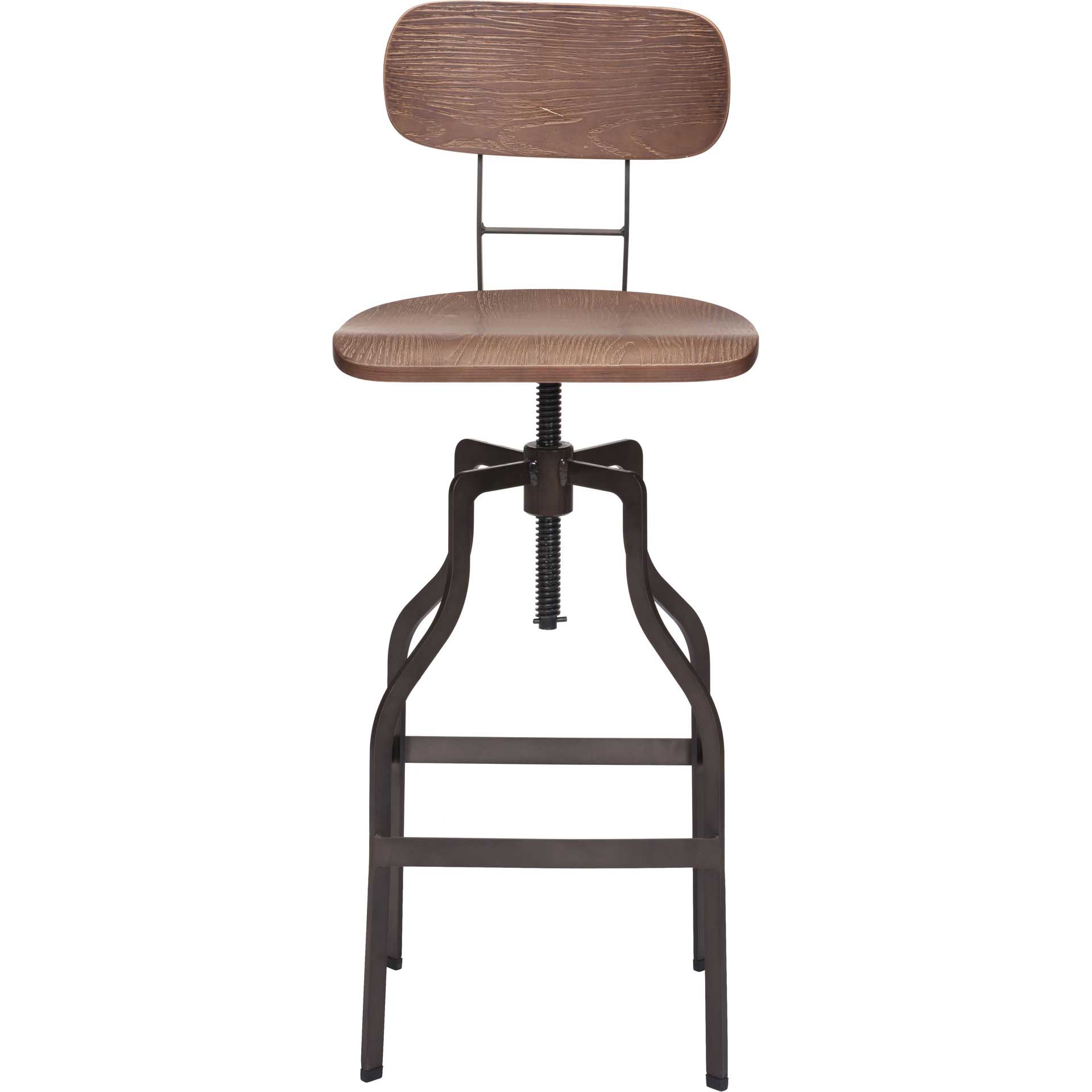 Winslett Bar Chair Brown/Antique Black - Froy.com