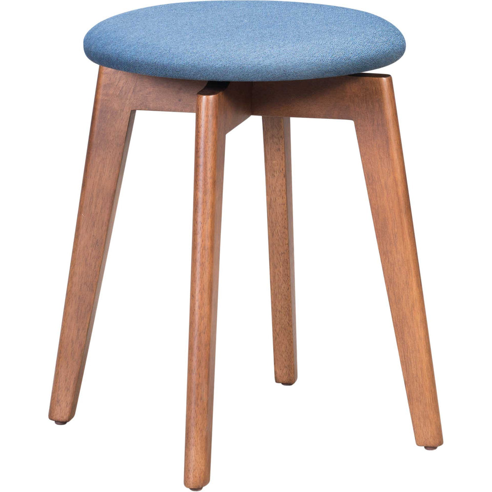 Brix Stool Walnut/Ink Blue - Froy.com