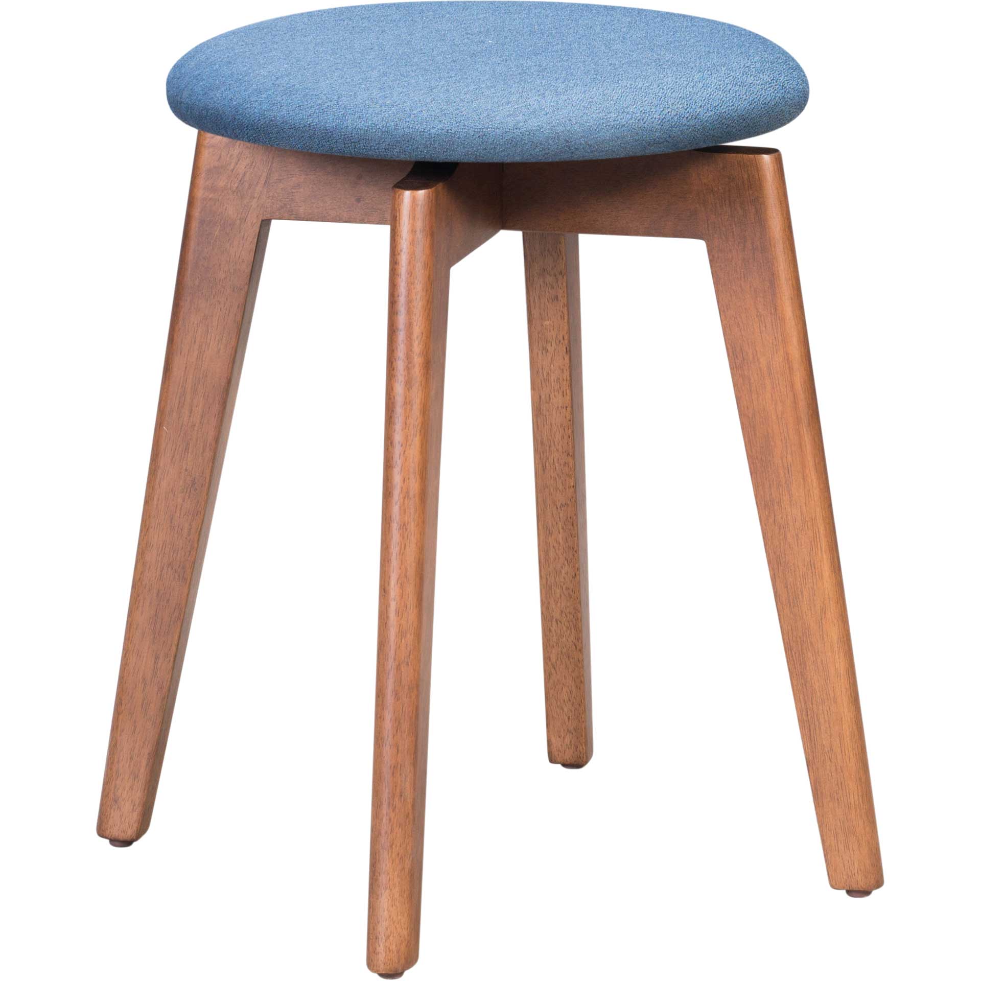 Brix Stool Walnut/Ink Blue - Froy.com