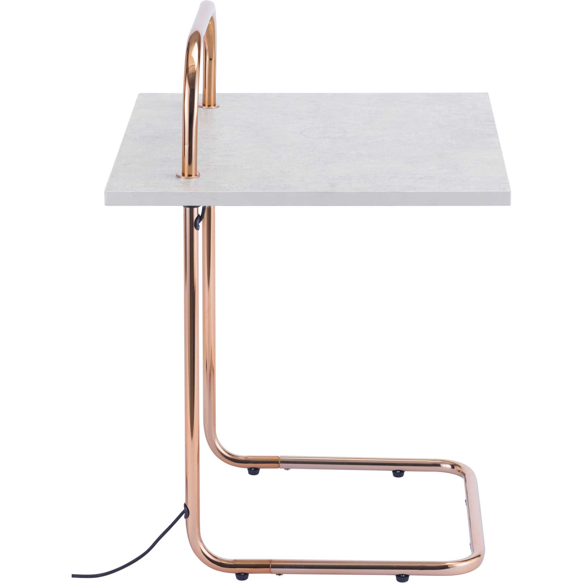 Enzo Side Table Concrete/Gold - Froy.com