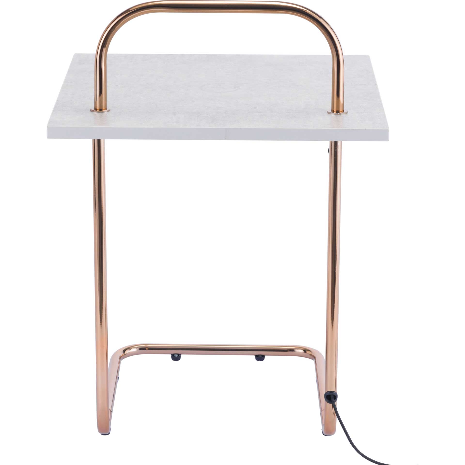 Enzo Side Table Concrete/Gold - Froy.com