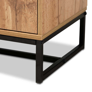 Realyn 3-Drawer Sideboard Oak/Black - Froy.com