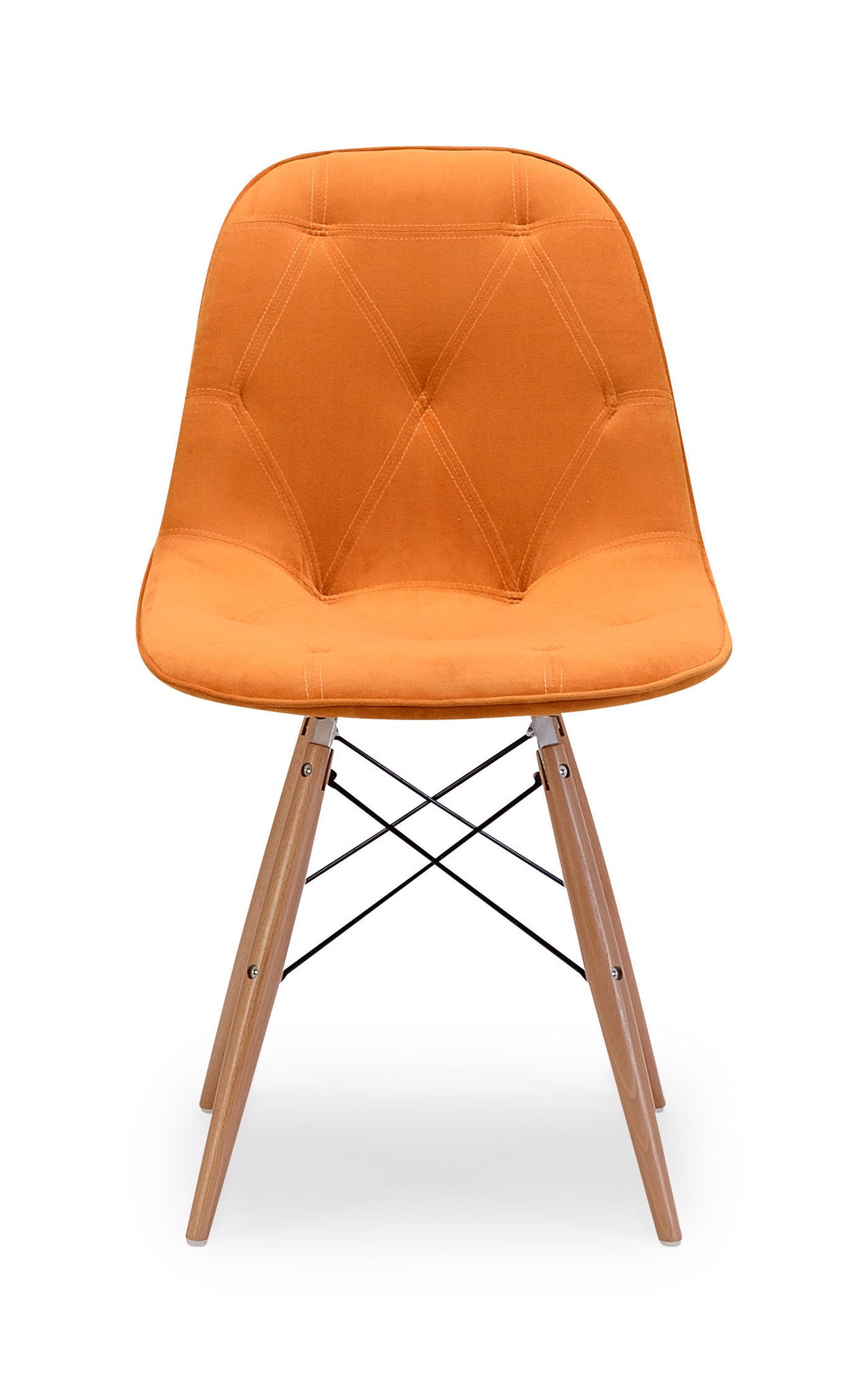 Preston Chair Orange Velour - Froy.com