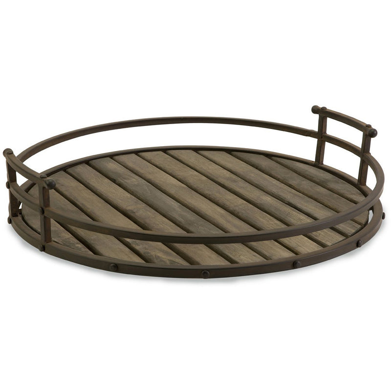 Conecuh Vermont Iron and Wood Tray - Froy.com