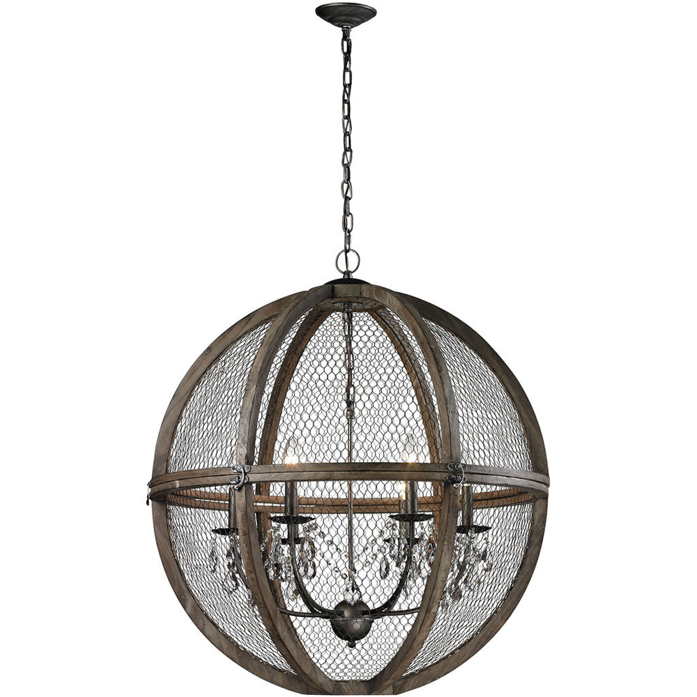 Rhapsody Wood/Wire Chandelier - Froy.com