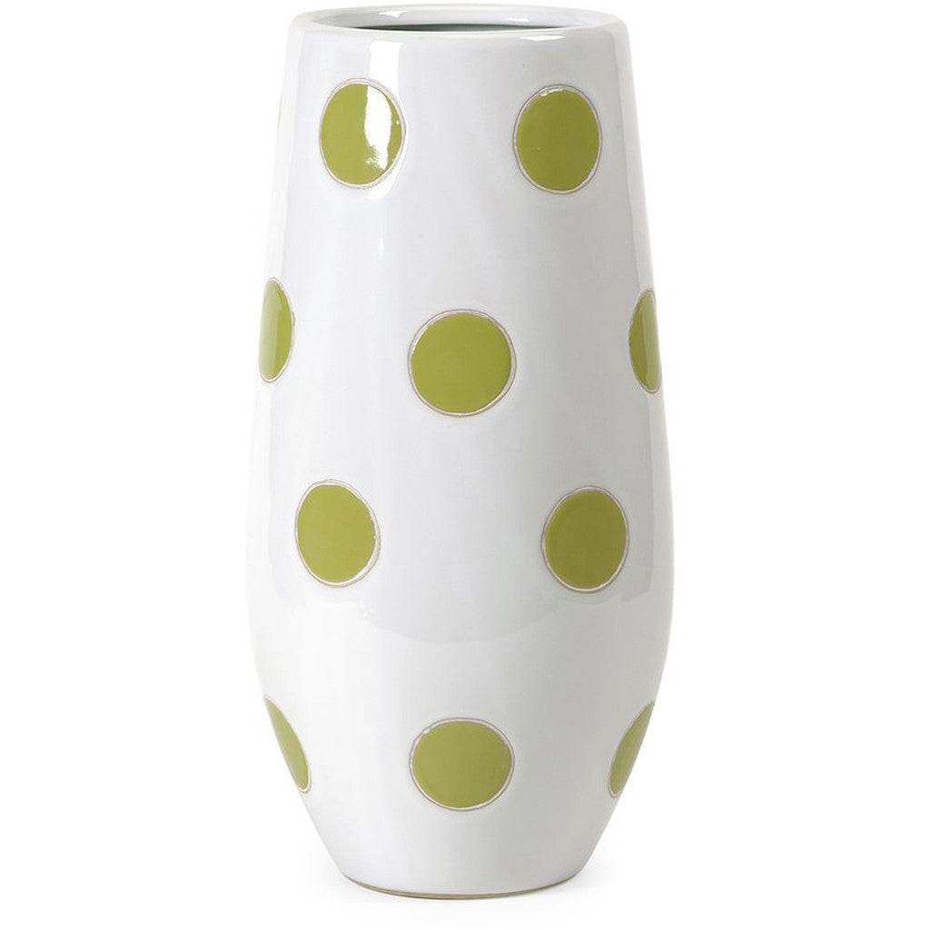 Elite Green Apple Polka-Dot Vase - Froy.com