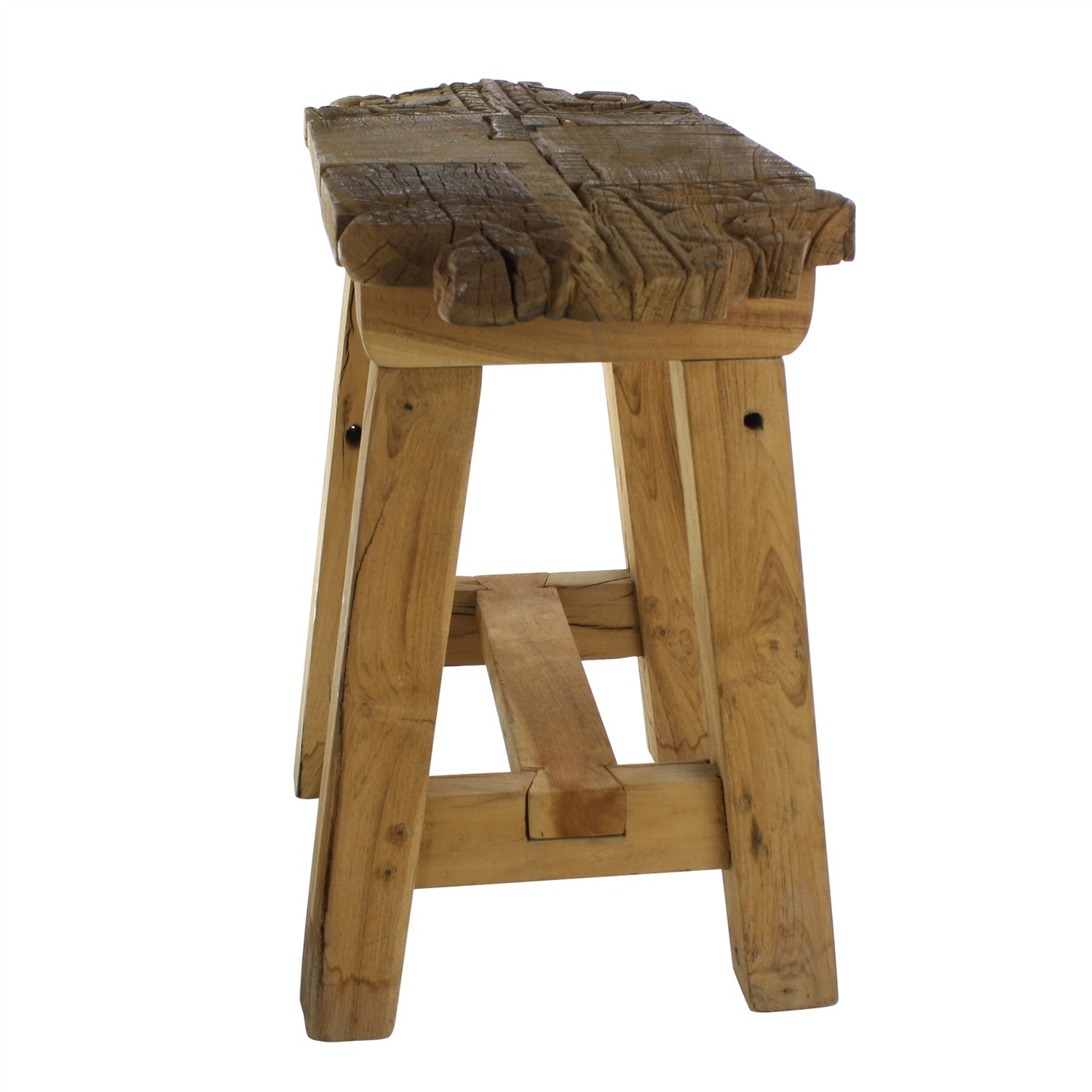 Porter Salvaged Wood Stool - Froy.com