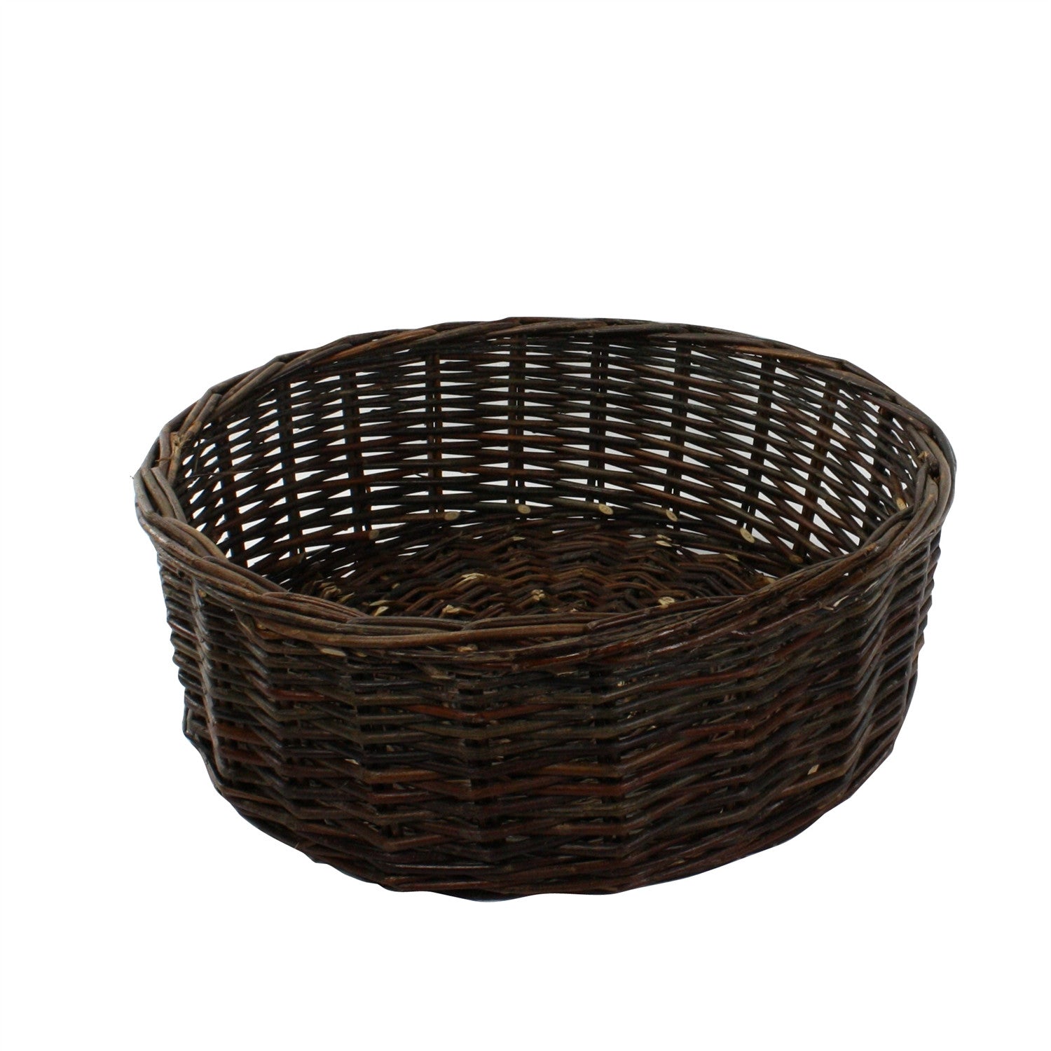 Orchard Willow Low Round Basket - Froy.com
