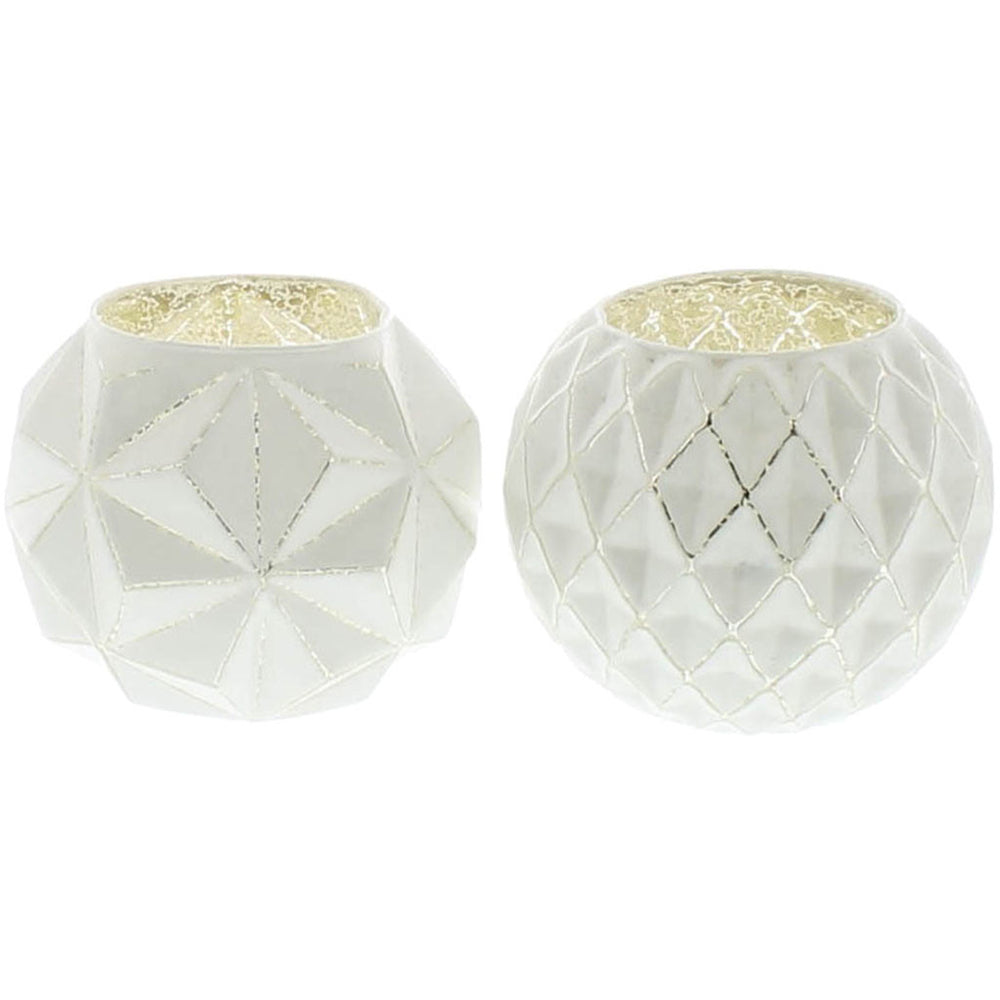 Geometric Glass Votive Cups (Set of 2) - Froy.com