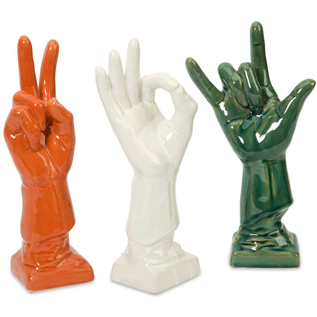 Clayton Ceramic Hands (Set of 3) - Froy.com