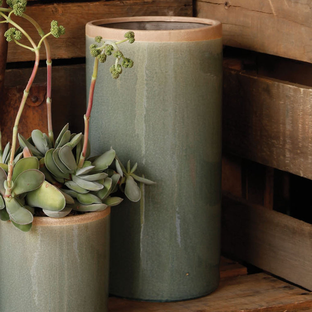 Merlin Large Cylinder Vase Teal - Froy.com