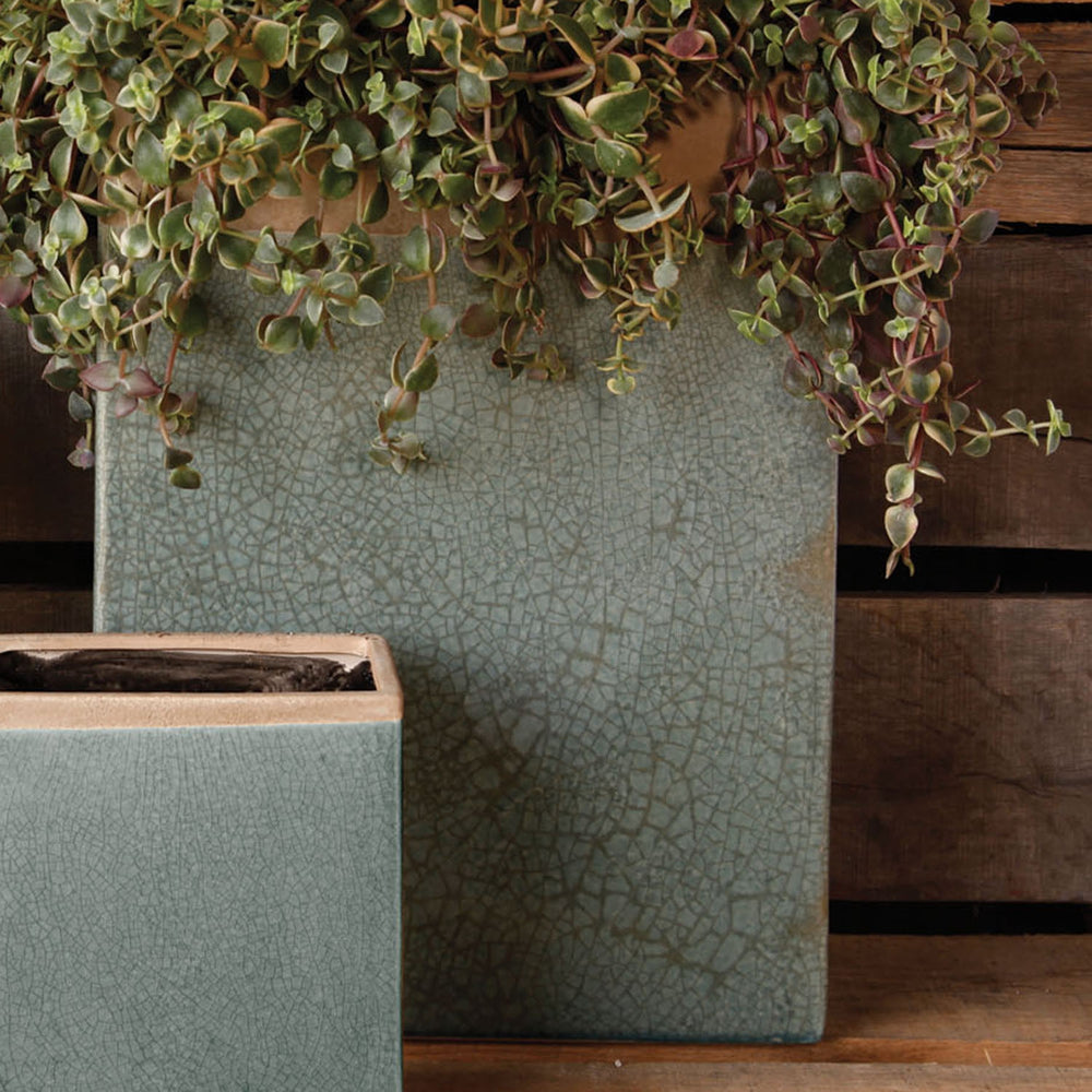 Merlin Large Rectangle Vase Teal - Froy.com