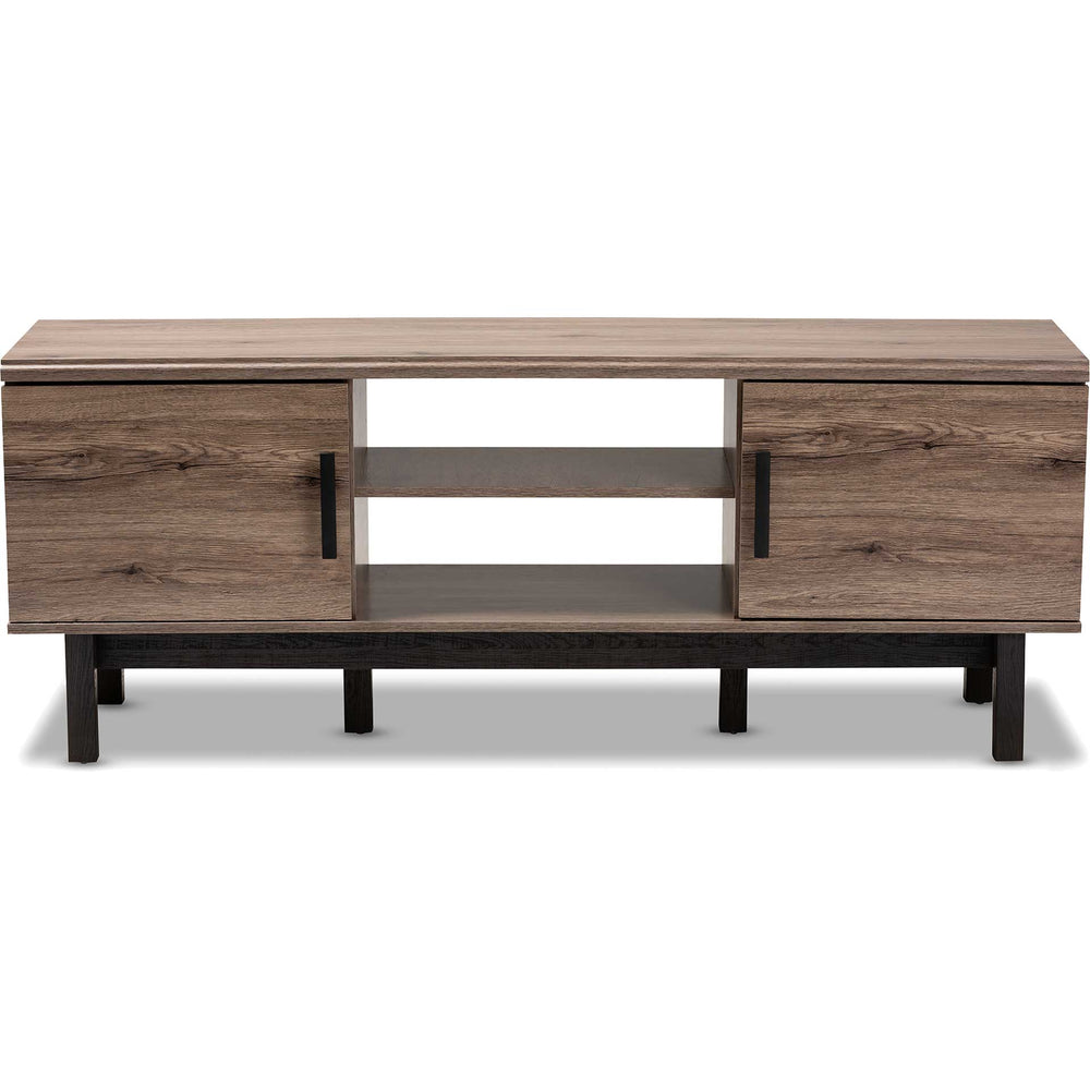 Ariel 2-Door TV Stand Oak/Black - Froy.com