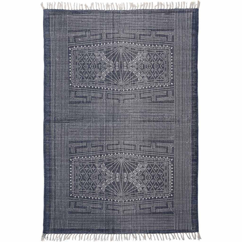 Indigo Batik Cotton Area Rug - Froy.com