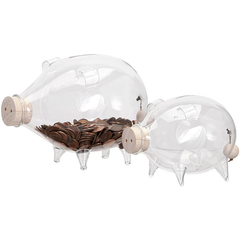 Fayette Glass Piggy Bank (Set of 2) - Froy.com