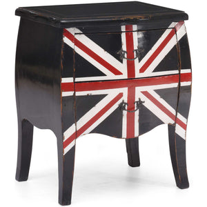 UK Small Cabinet Distressed Black - Froy.com