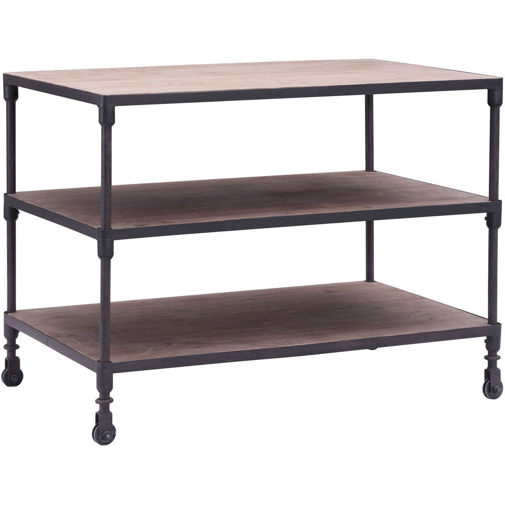 Mansfield Wide 3 level Shelf Distressed Natural - Froy.com