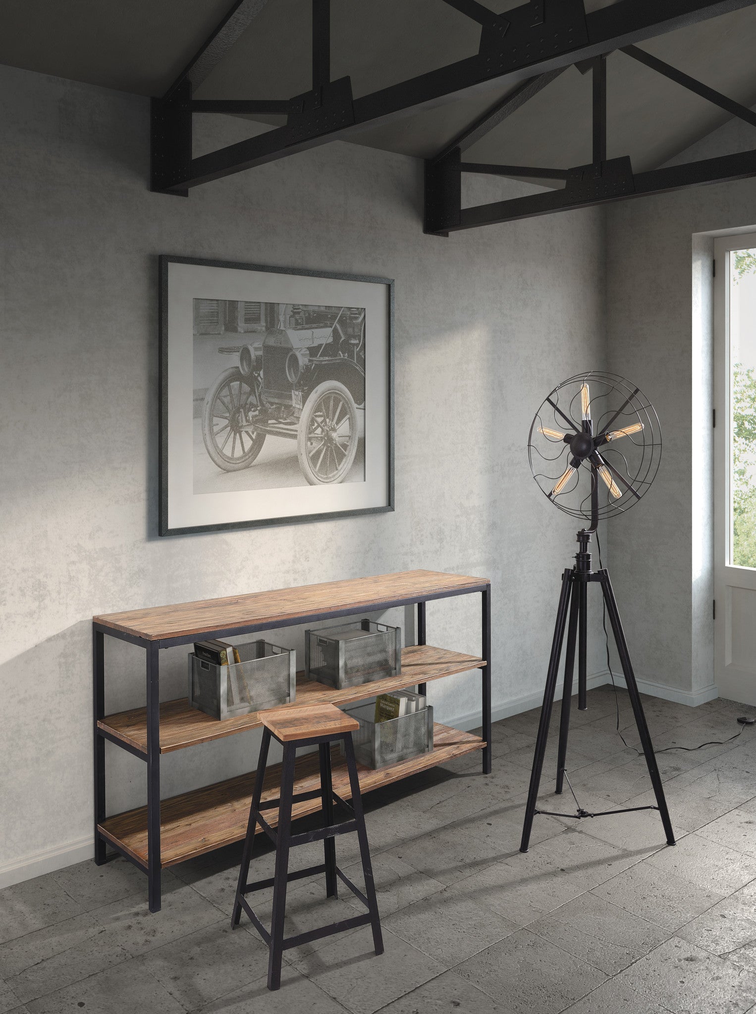 Danvers 3 Level Shelf Distressed Natural - Froy.com