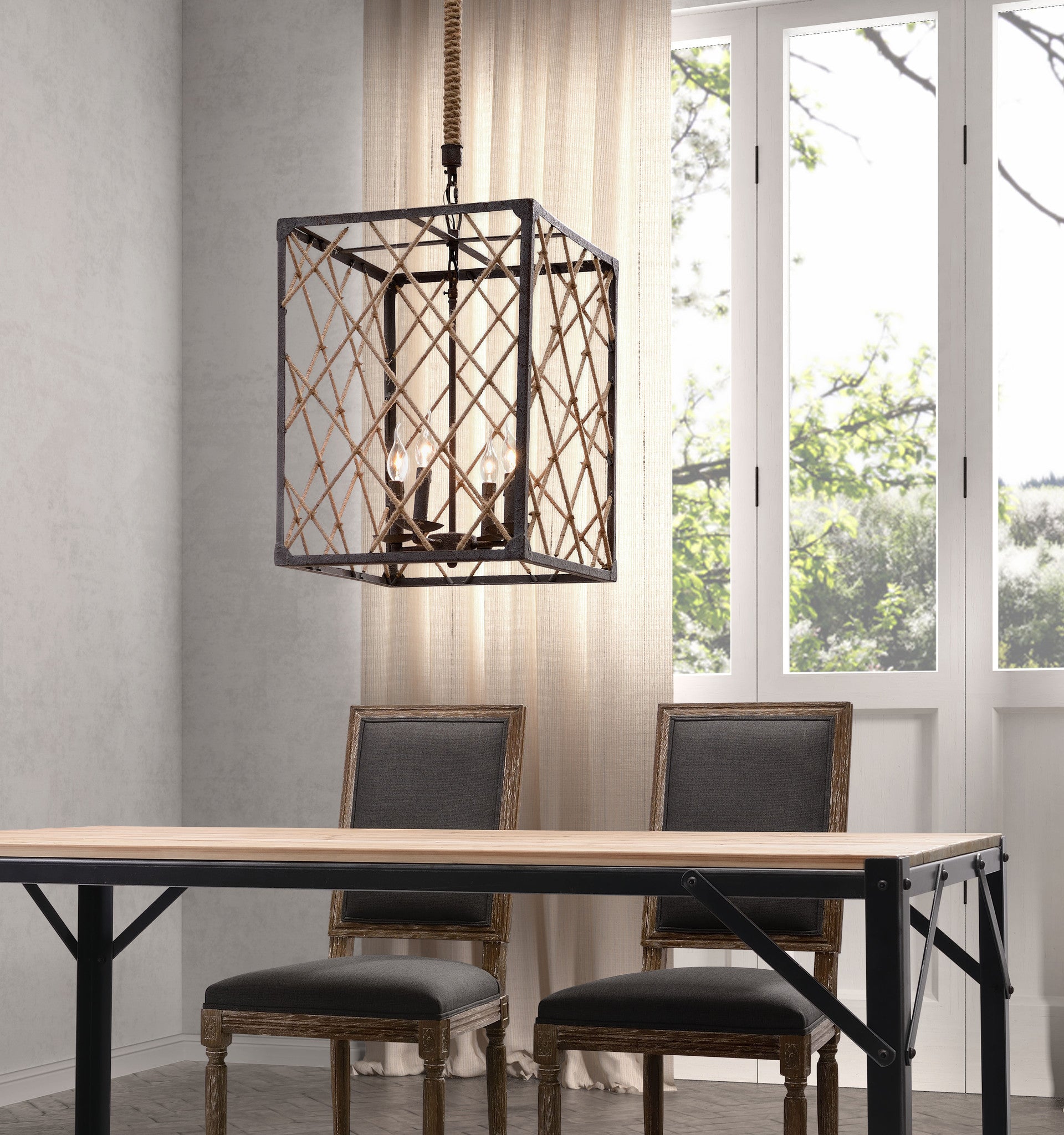 Sint Ceiling Lamp Twine & Iron - Froy.com