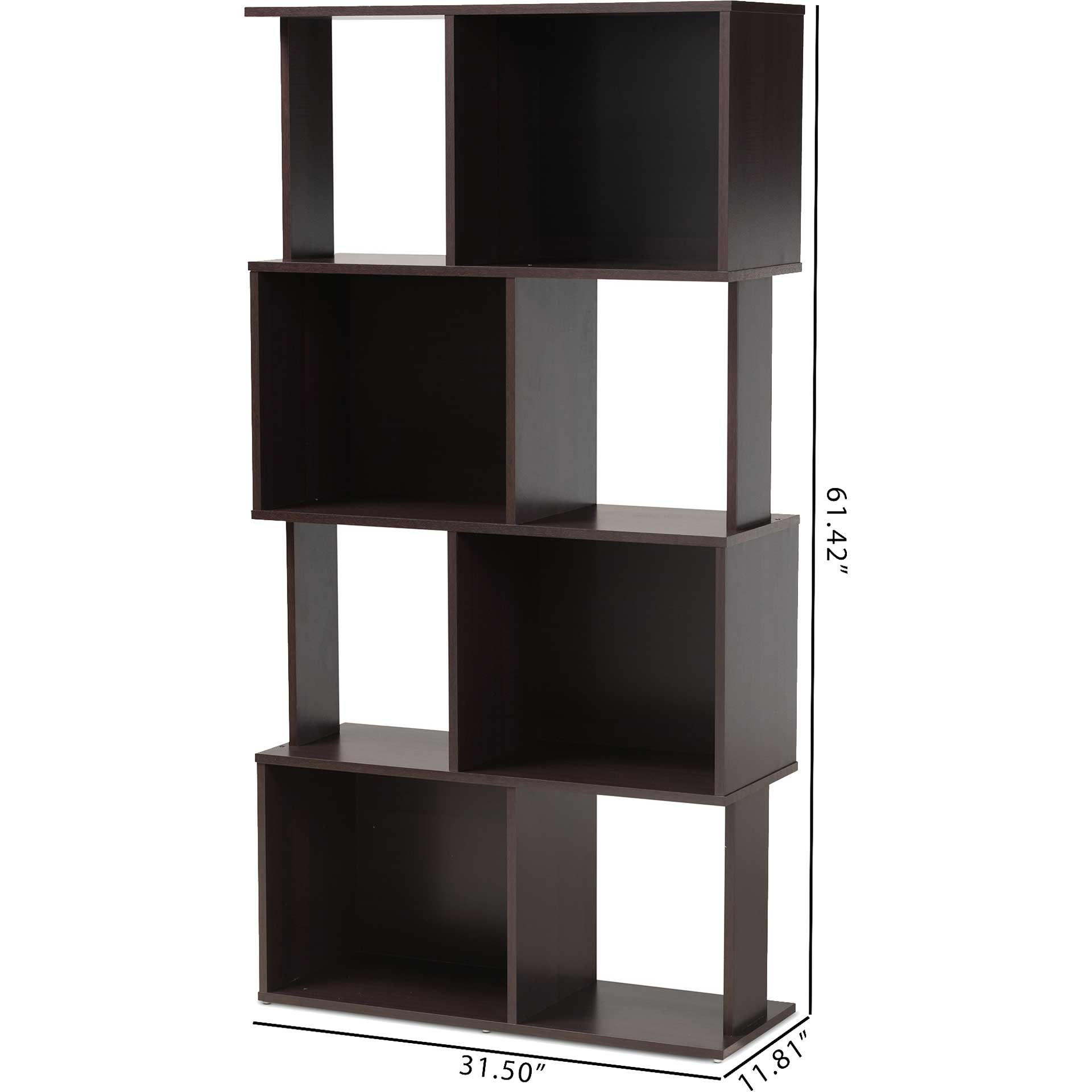Ricky Bookcase Dark Brown - Froy.com
