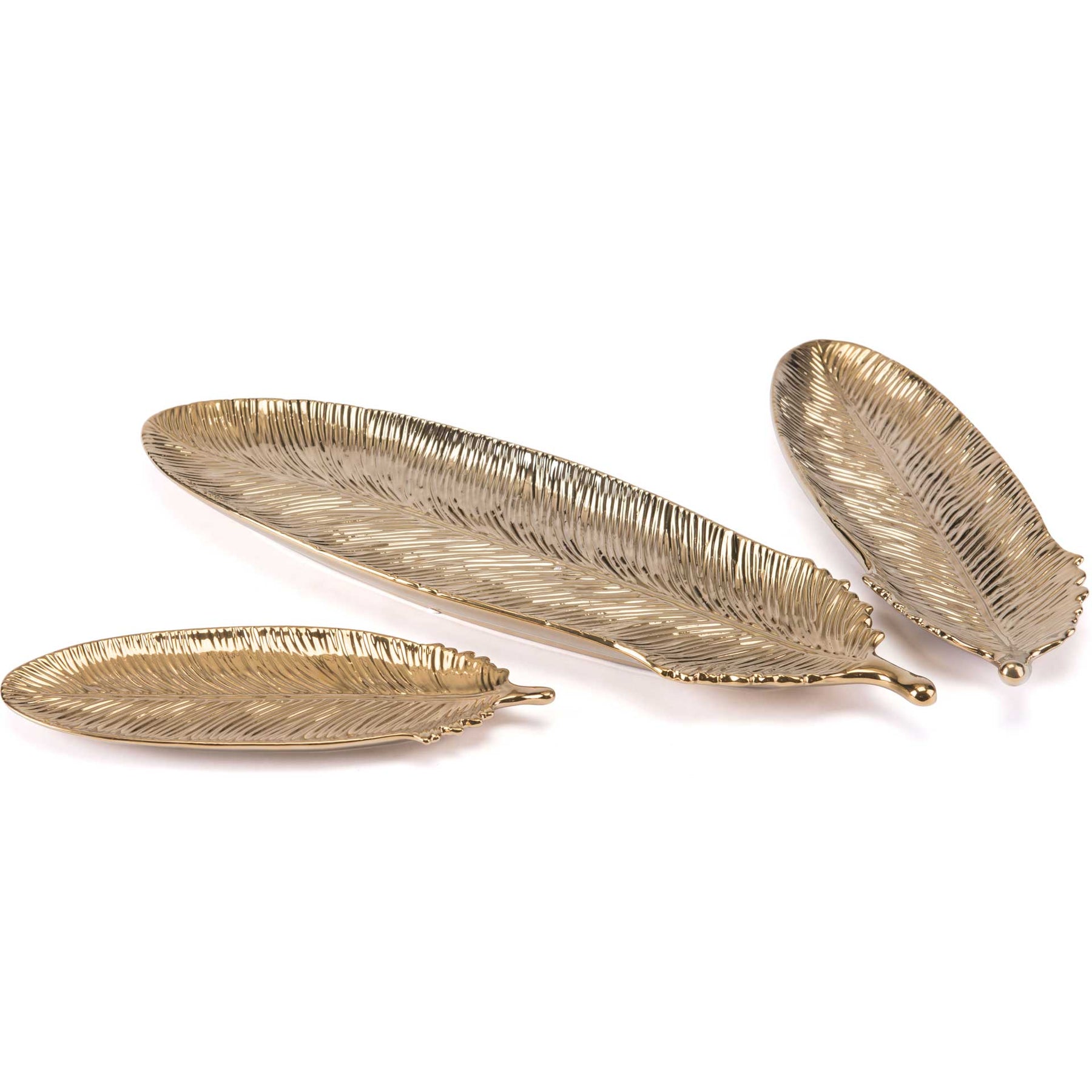 Gold Feather Tray - Froy.com