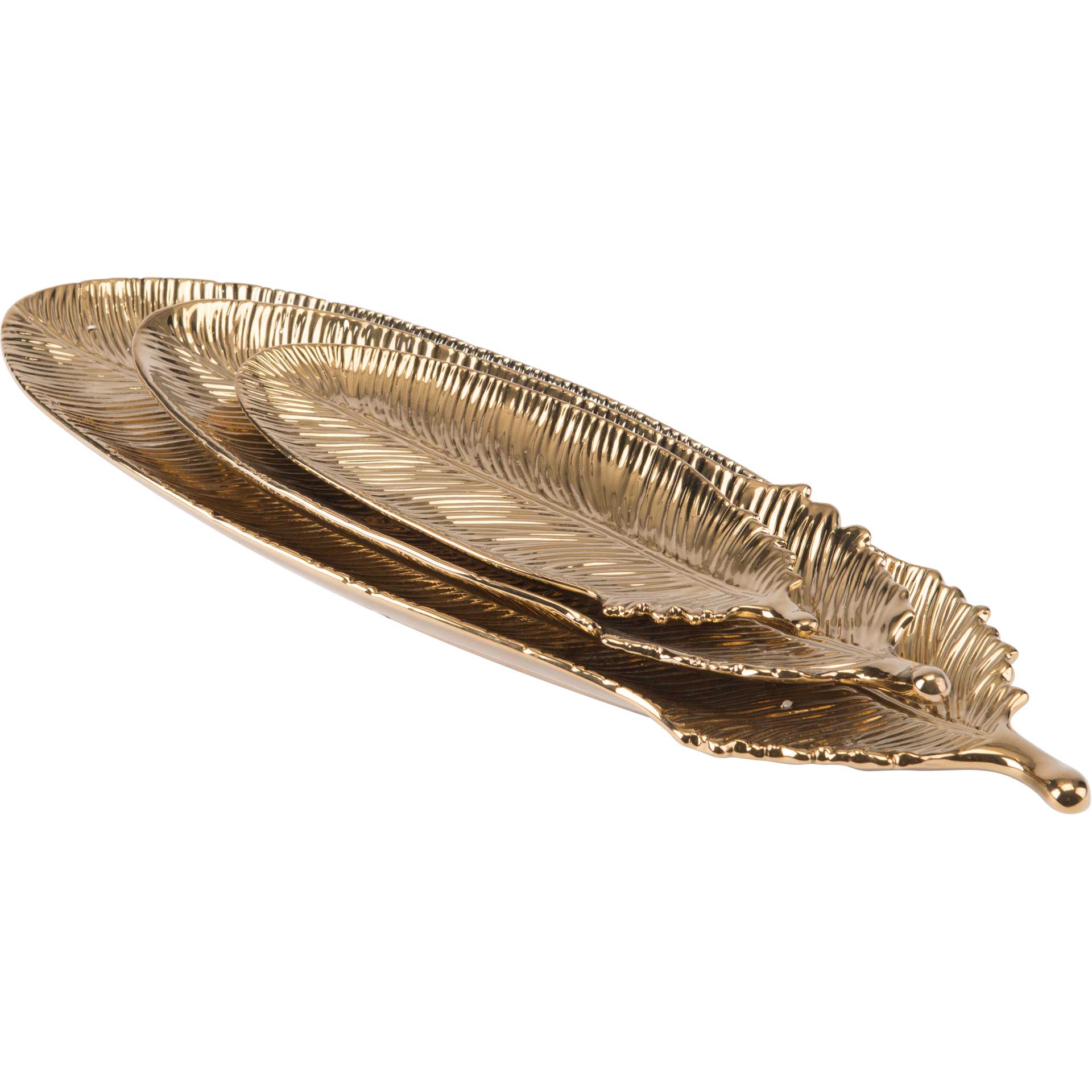 Gold Feather Tray - Froy.com
