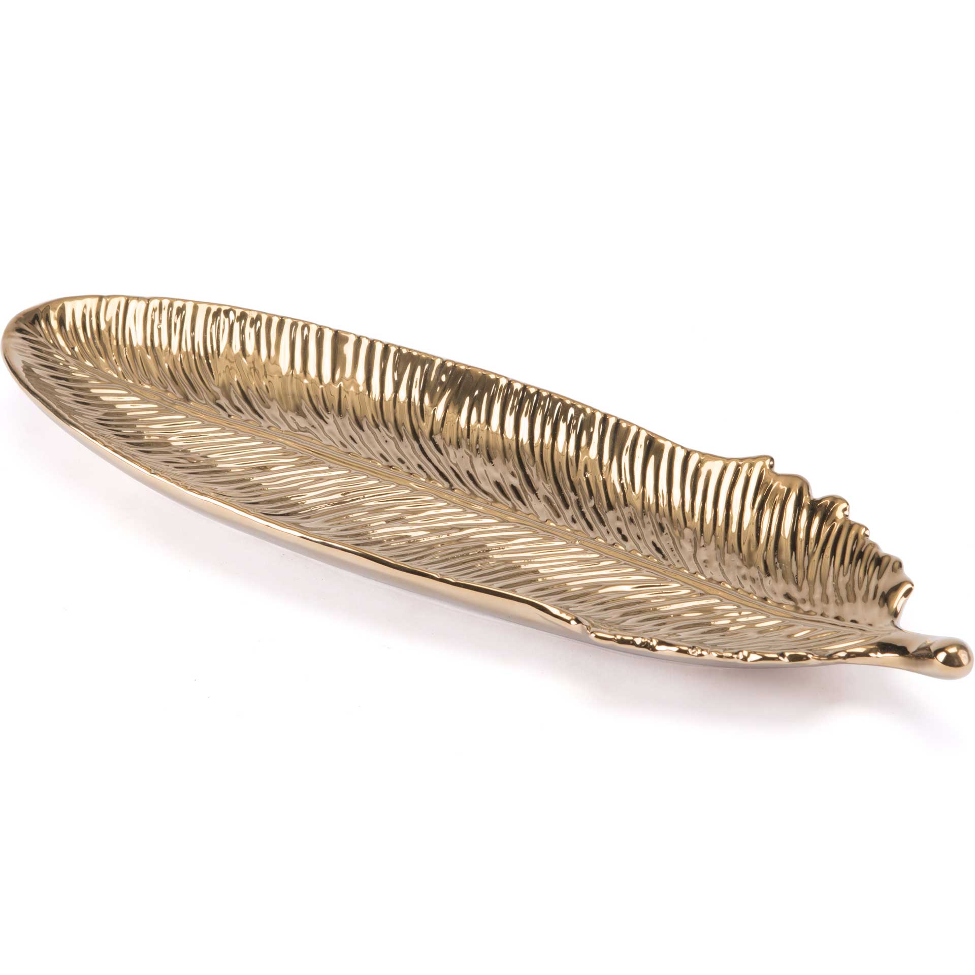 Gold Feather Tray - Froy.com