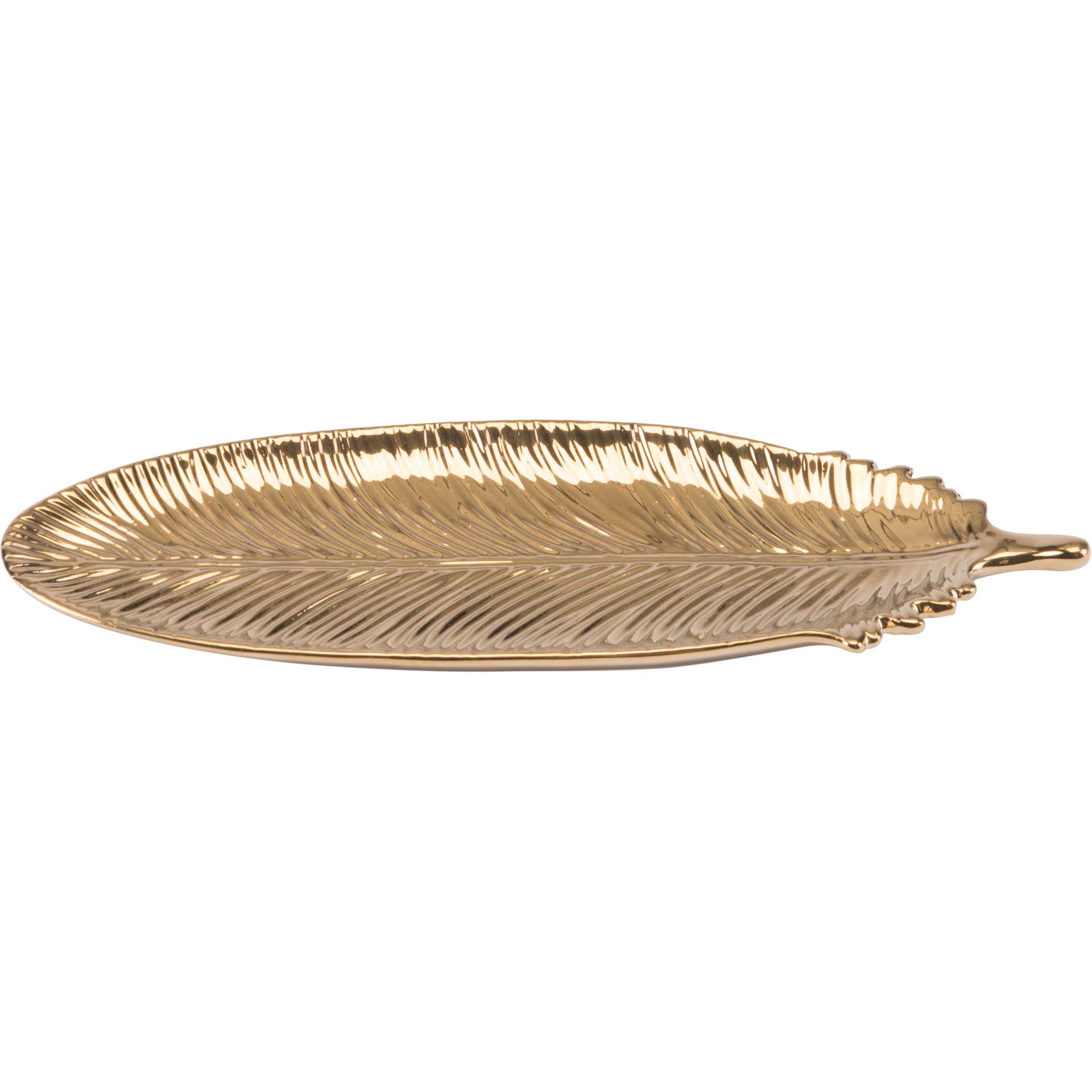 Gold Feather Tray - Froy.com