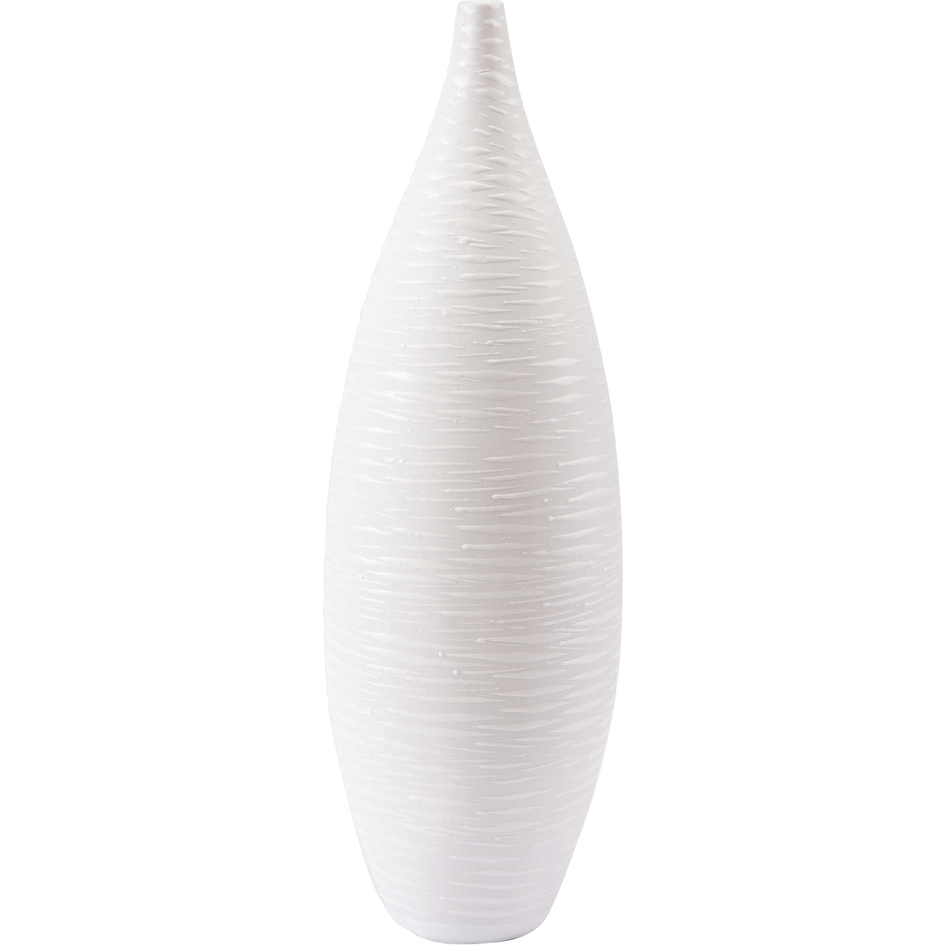 Grooved Vase White - Froy.com