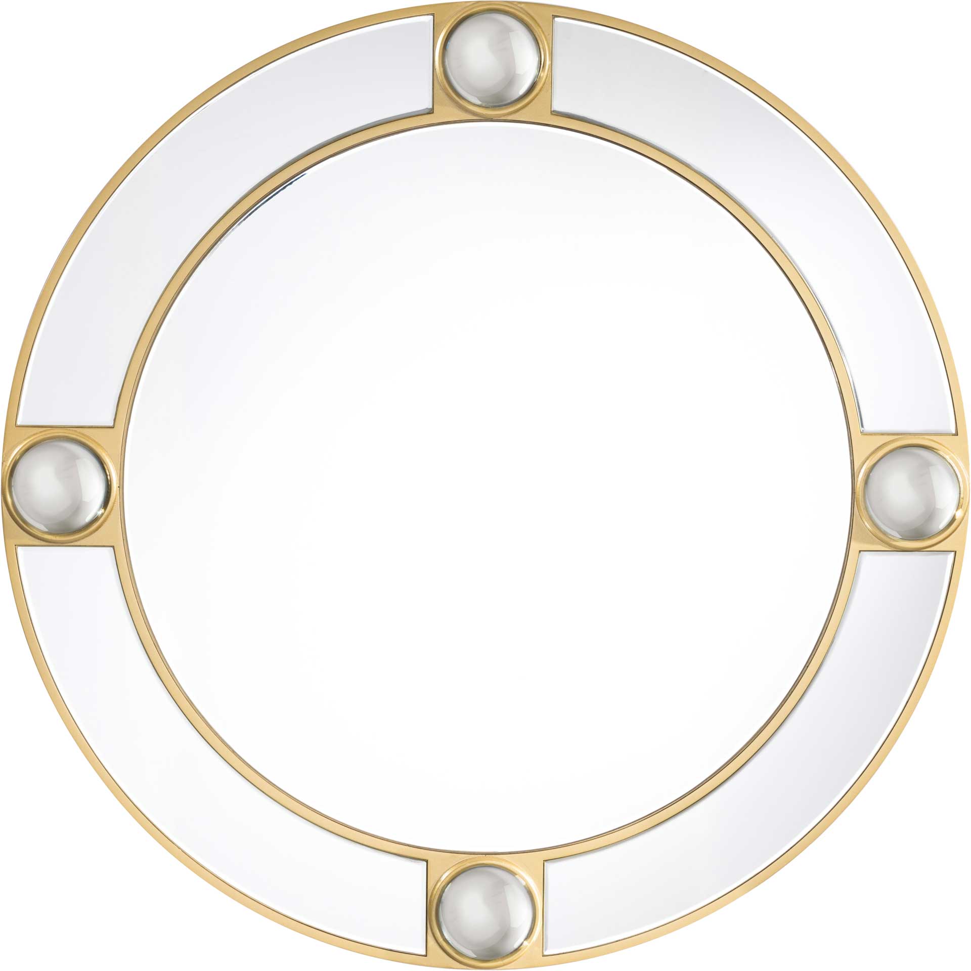 Lucite Orbs Round Mirror - Froy.com