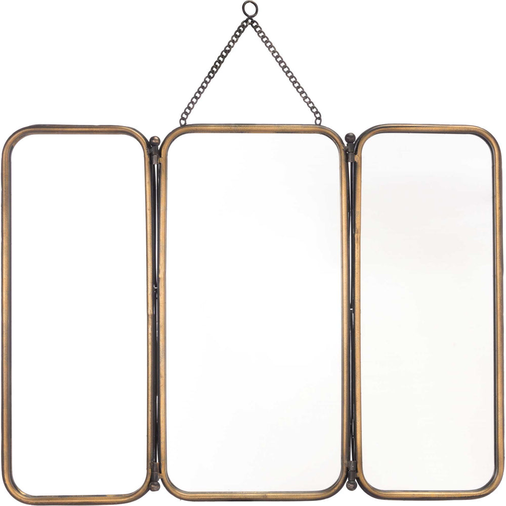 Antique Tri Section Mirror Gold - Froy.com