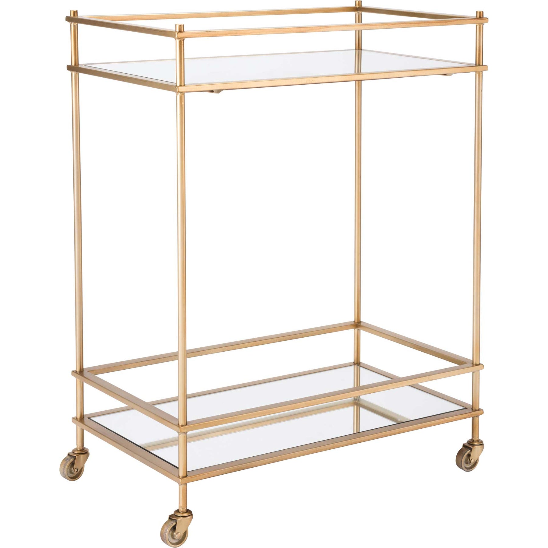 Mirrored Bar Cart Gold - Froy.com