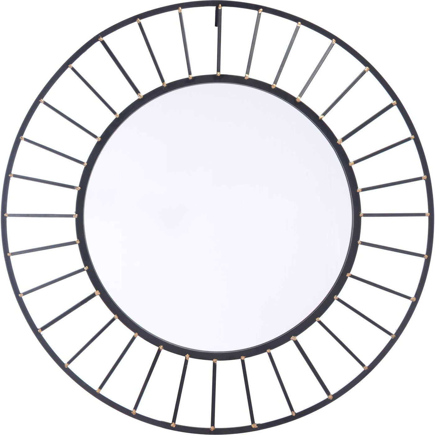 Sunburst Round Mirror Black - Froy.com