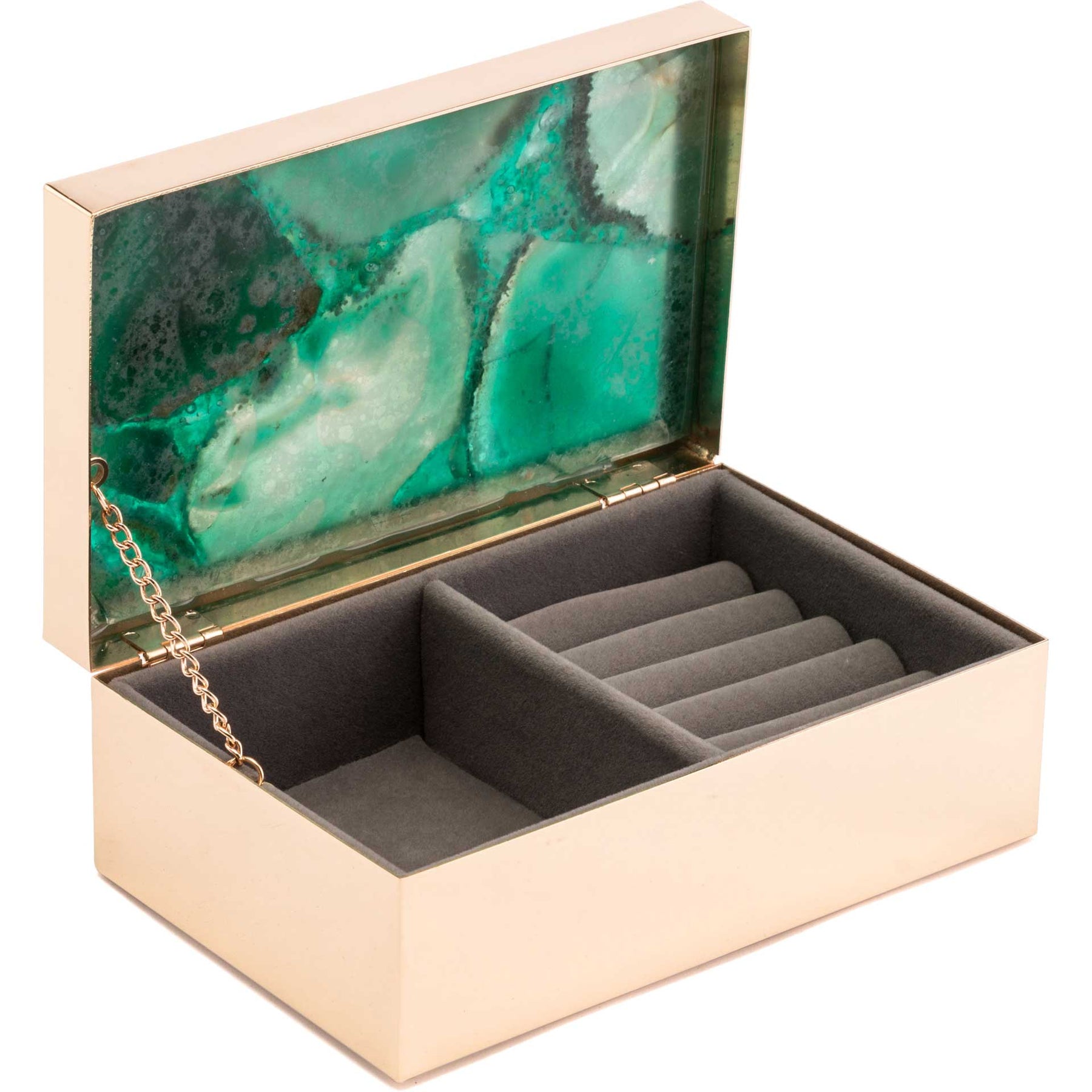 Polished Stone Box Green - Froy.com
