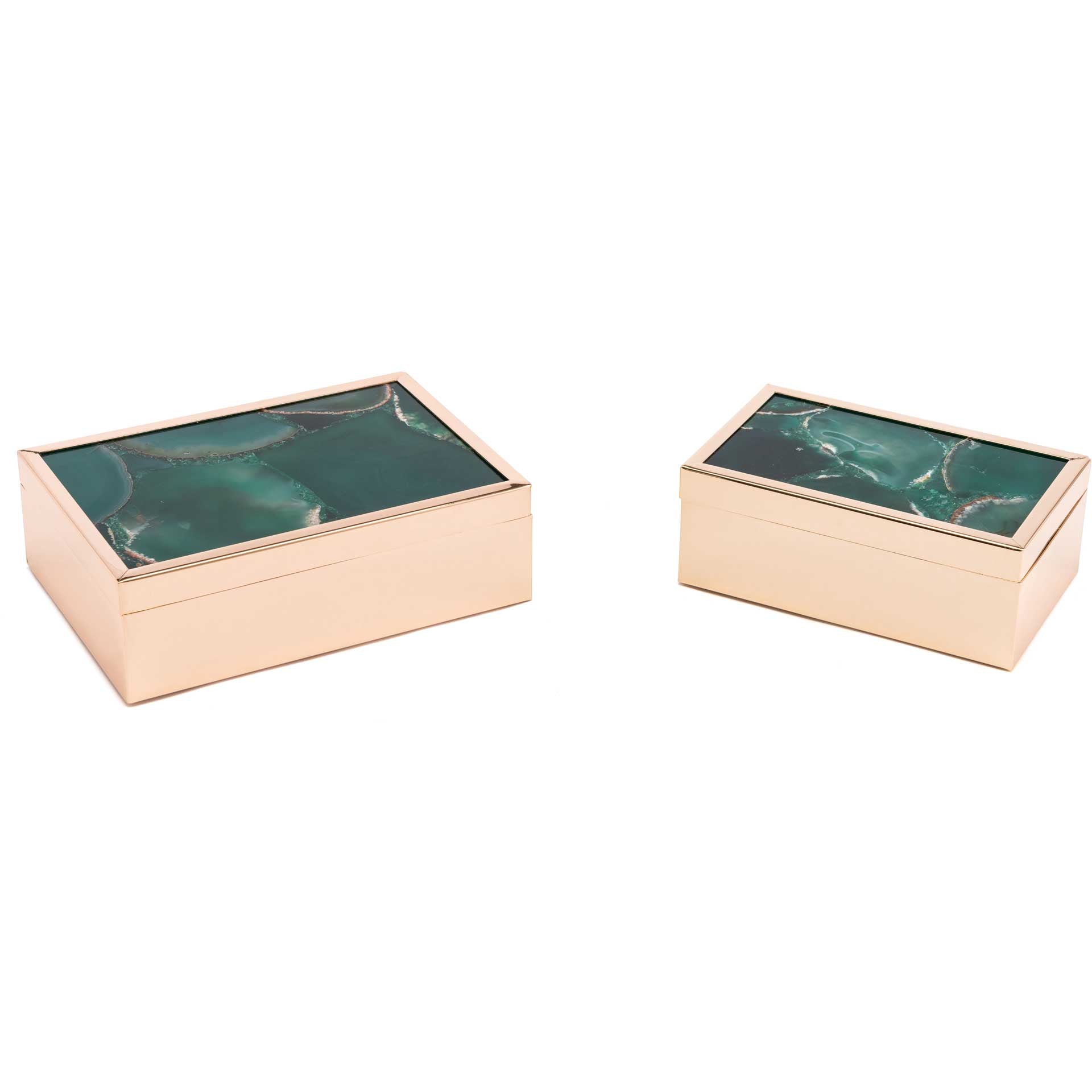 Polished Stone Box Green - Froy.com
