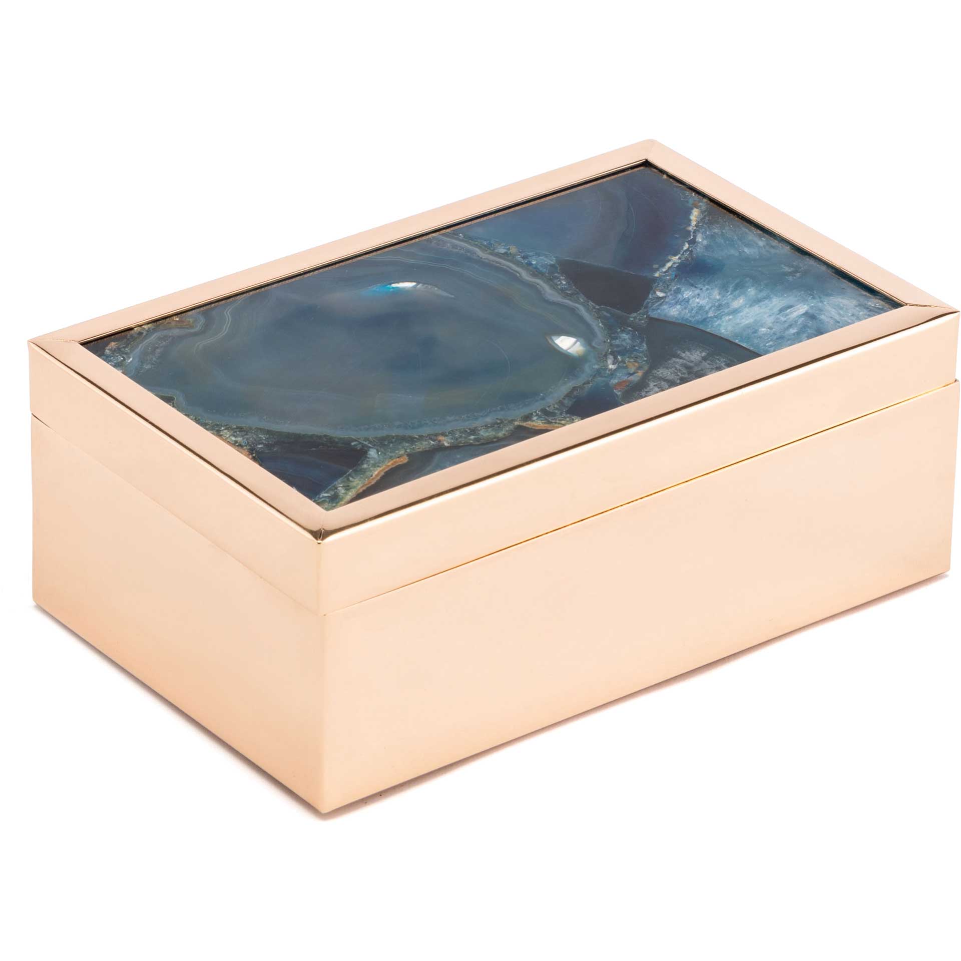 Polished Stone Box Blue - Froy.com