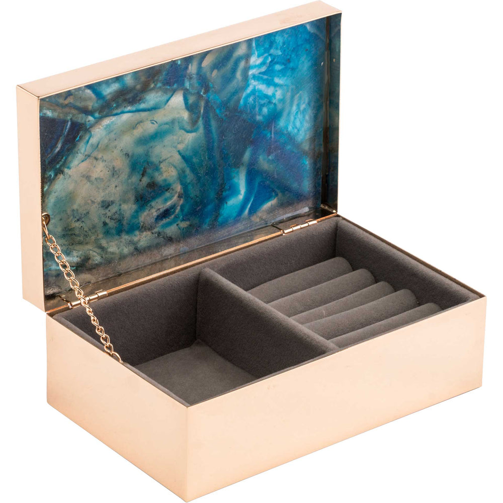 Polished Stone Box Blue - Froy.com