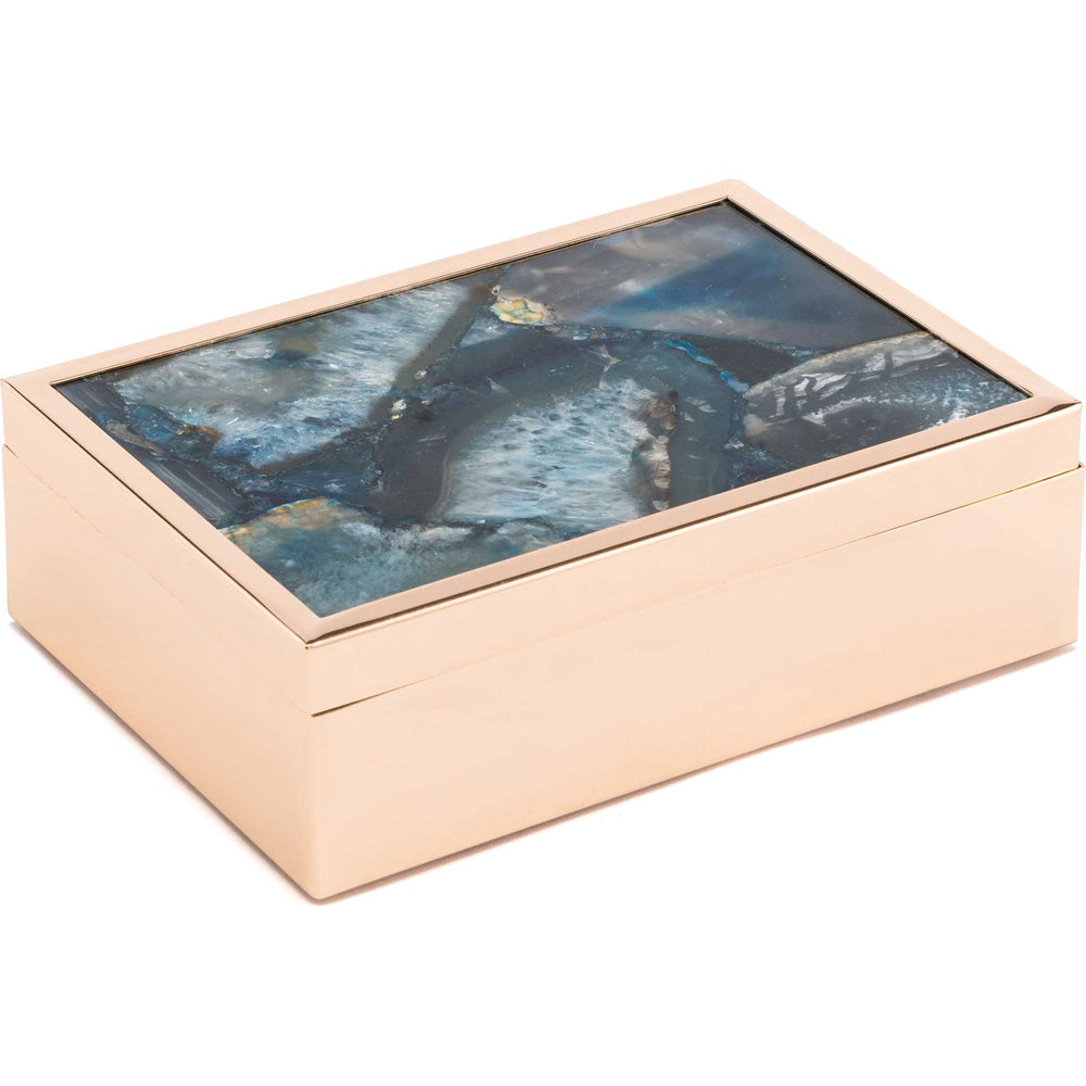 Polished Stone Box Blue - Froy.com