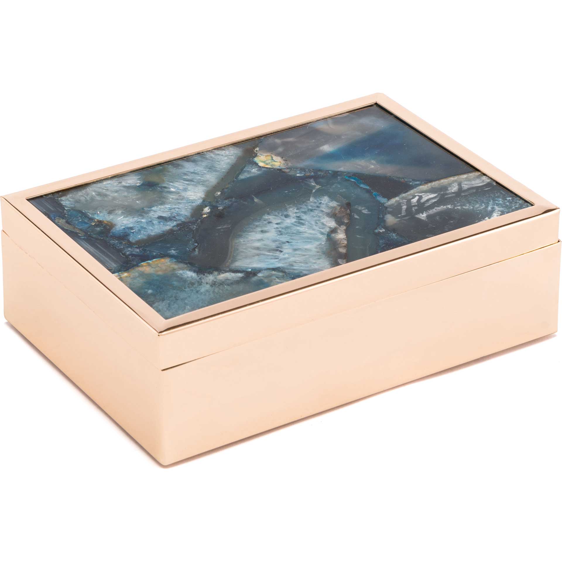Polished Stone Box Blue - Froy.com
