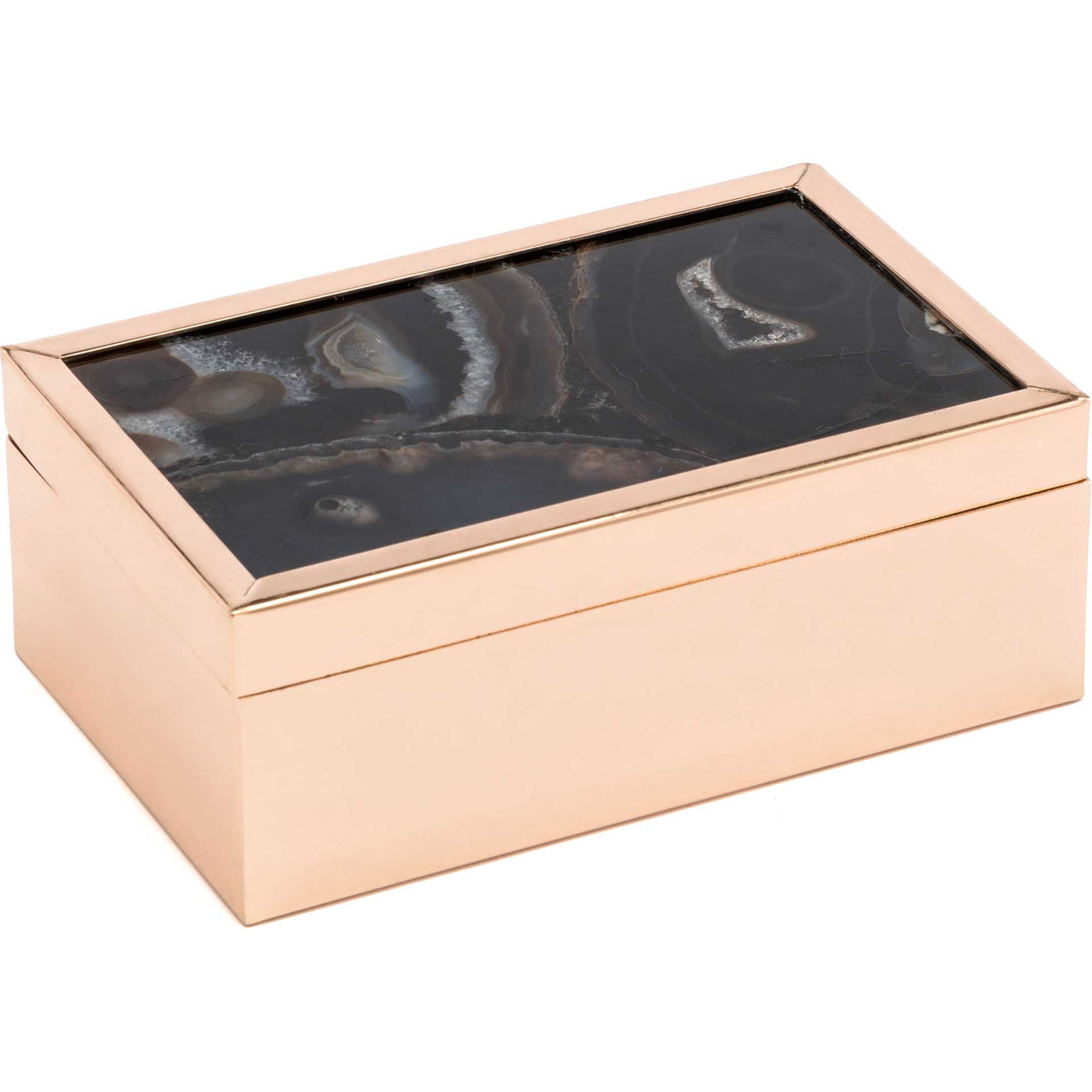 Polished Stone Box Black - Froy.com