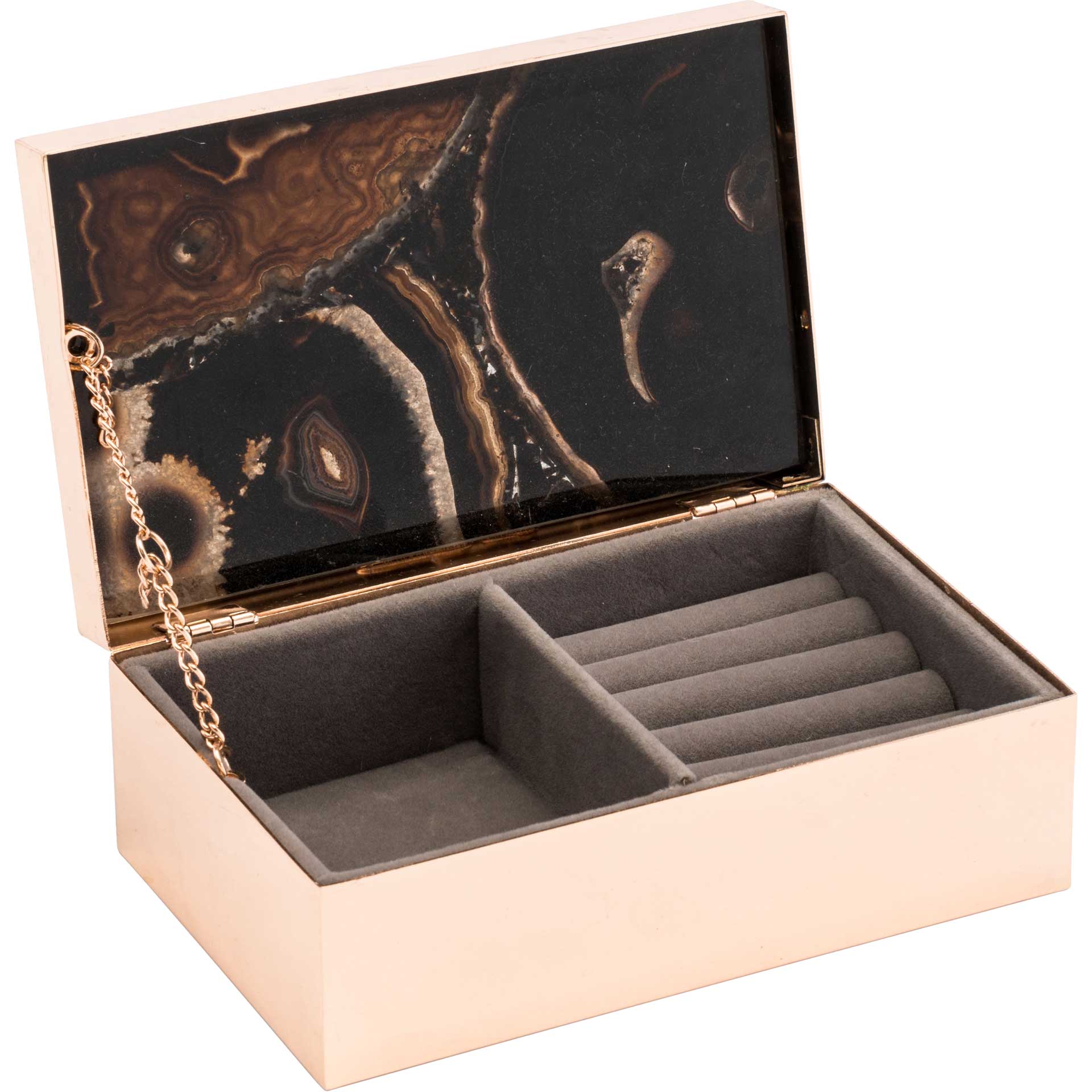 Polished Stone Box Black - Froy.com