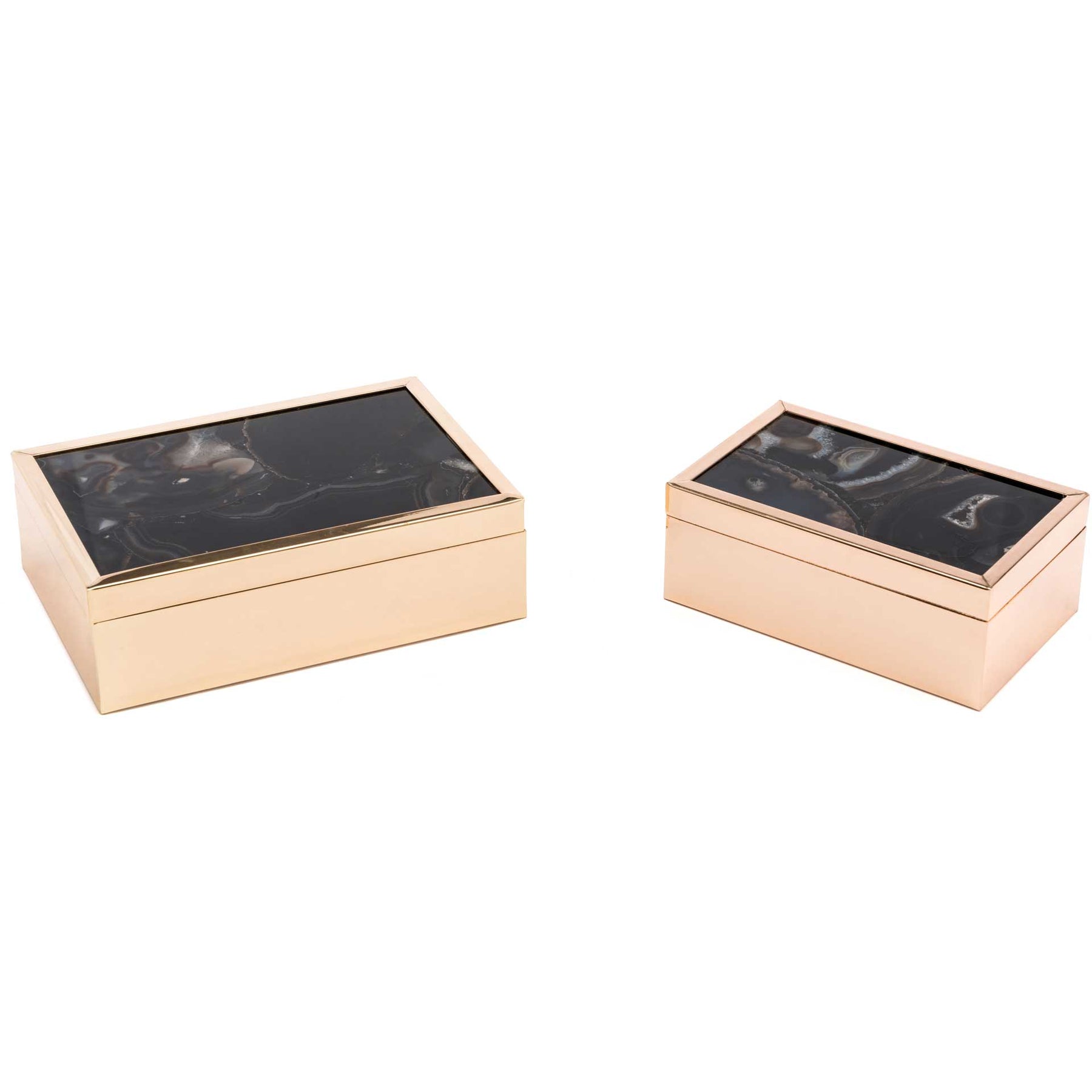 Polished Stone Box Black - Froy.com