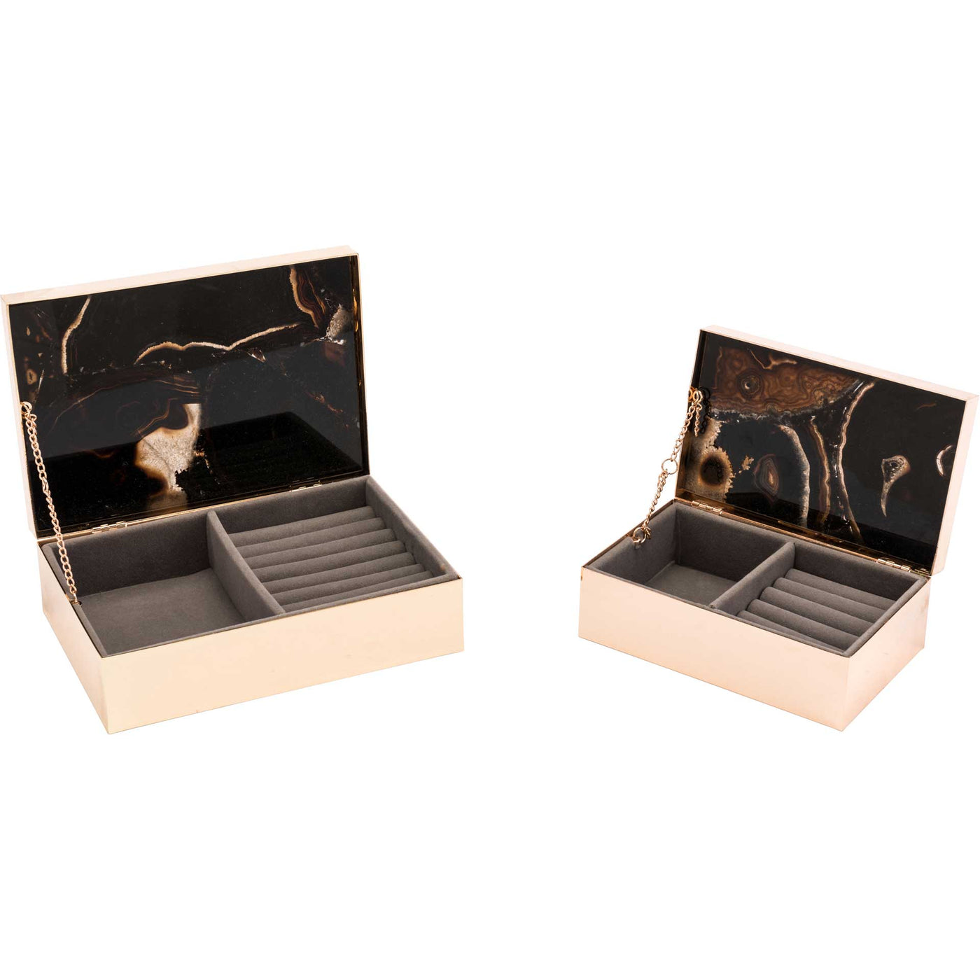 Polished Stone Box Black - Froy.com