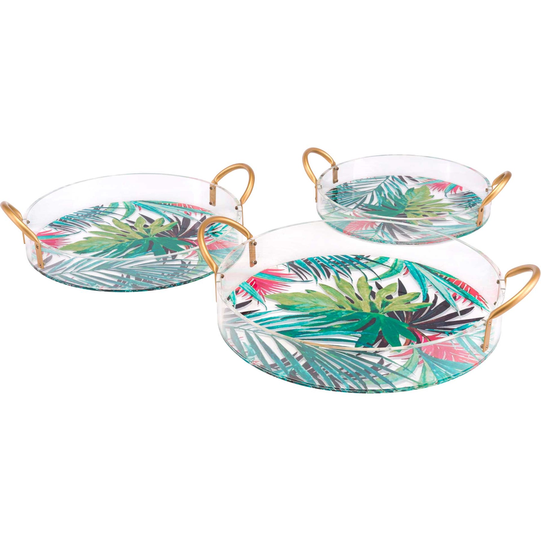 Tropical Tray Multicolor (Set of 3) - Froy.com